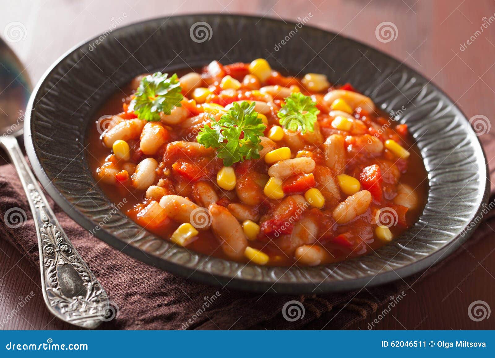 Mexican Veggie Chilli in Plate Stock Image - Image of dinner, mexican ...