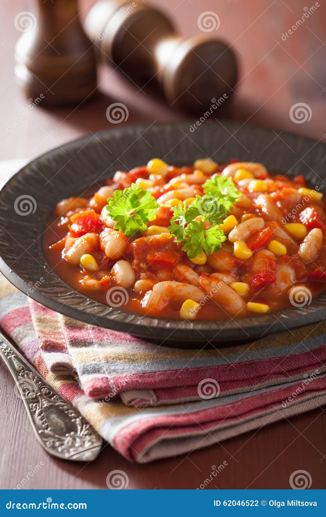 Mexican Veggie Chilli in Plate Stock Photo - Image of gourmet, mexican ...
