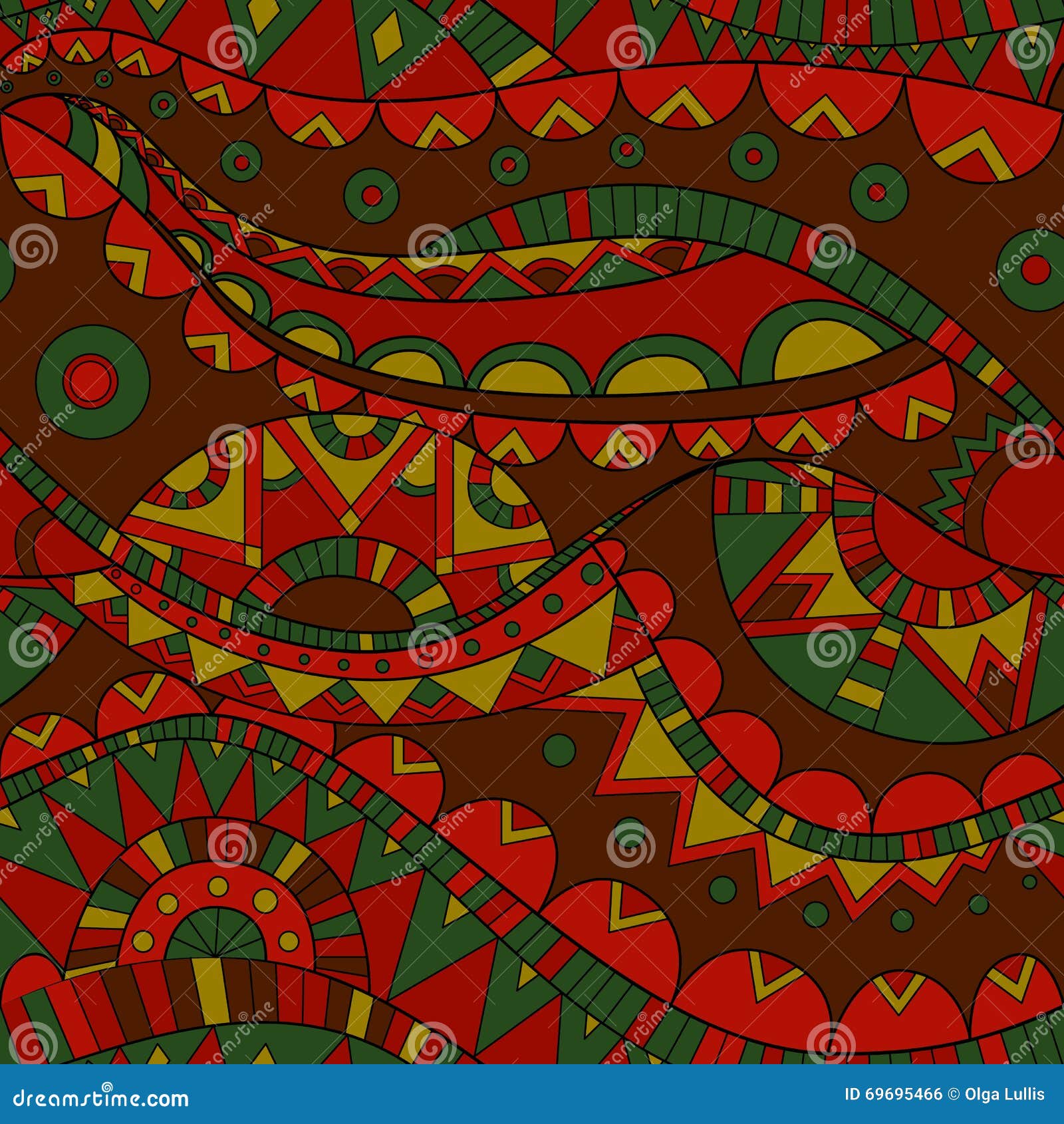 Mexican Wave Vector Seamless Pattern Stock Vector - Illustration of ...