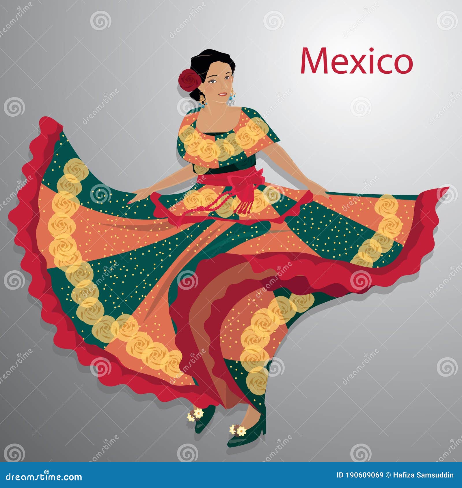 Mexican Woman. Vector Illustration Decorative Design Stock Vector ...