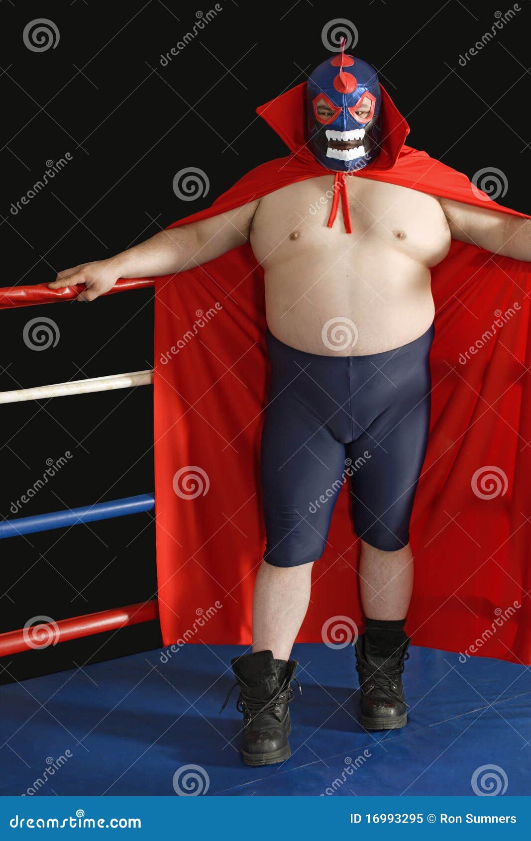 Mexican Wrestler in the Ring Stock Image - Image of disguise, lucha ...