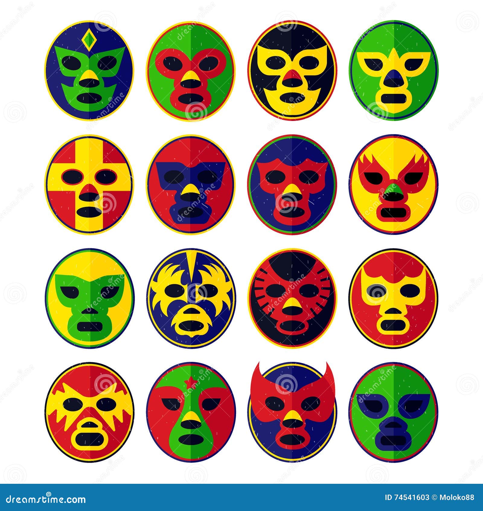 Mexican Lucha Libre Wrestling Mask. Vector Illustration For T-shirt Or ...