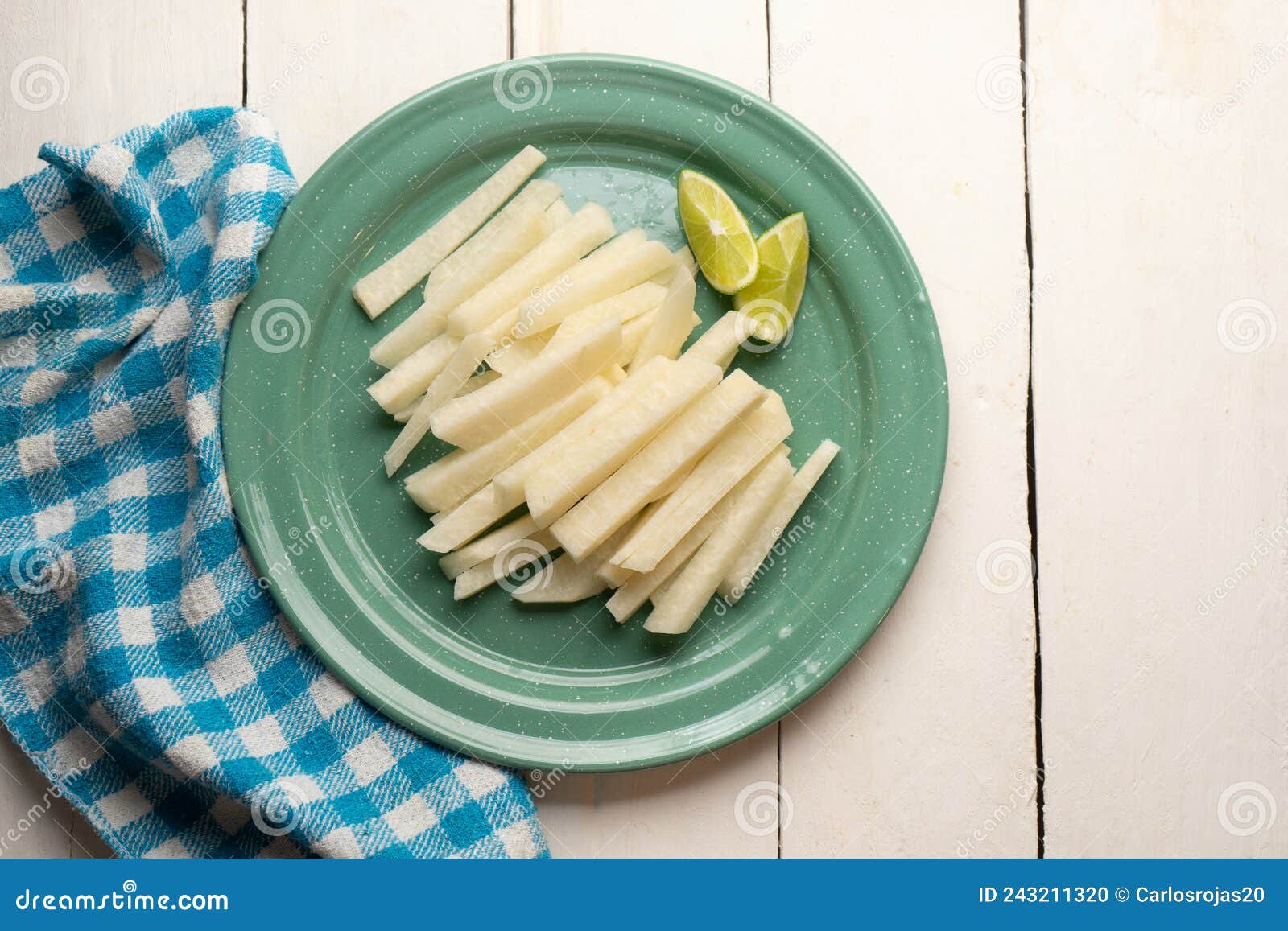 Mexican Yam Bean Also Called Jicama Stock Photo - Image of ingredient ...