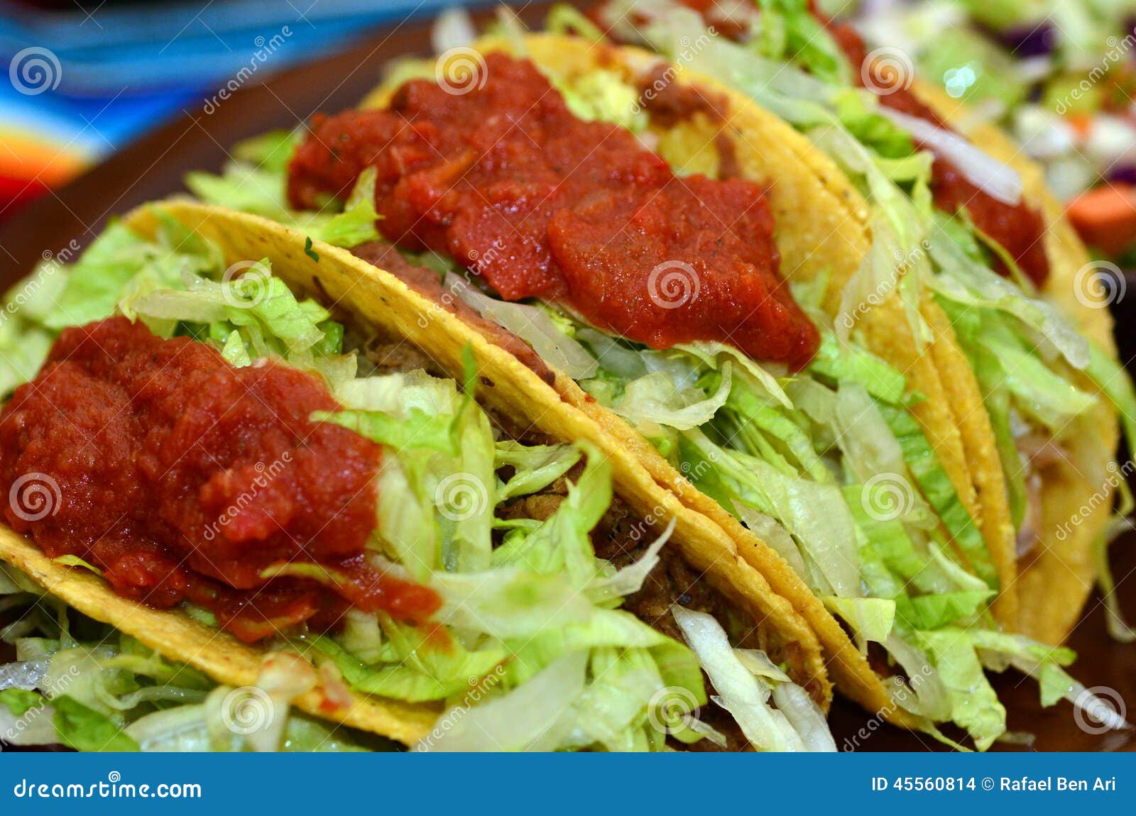 Mexicansk Mat Och Kokkonst - Taco Arkivfoto - Bild av stängning ...