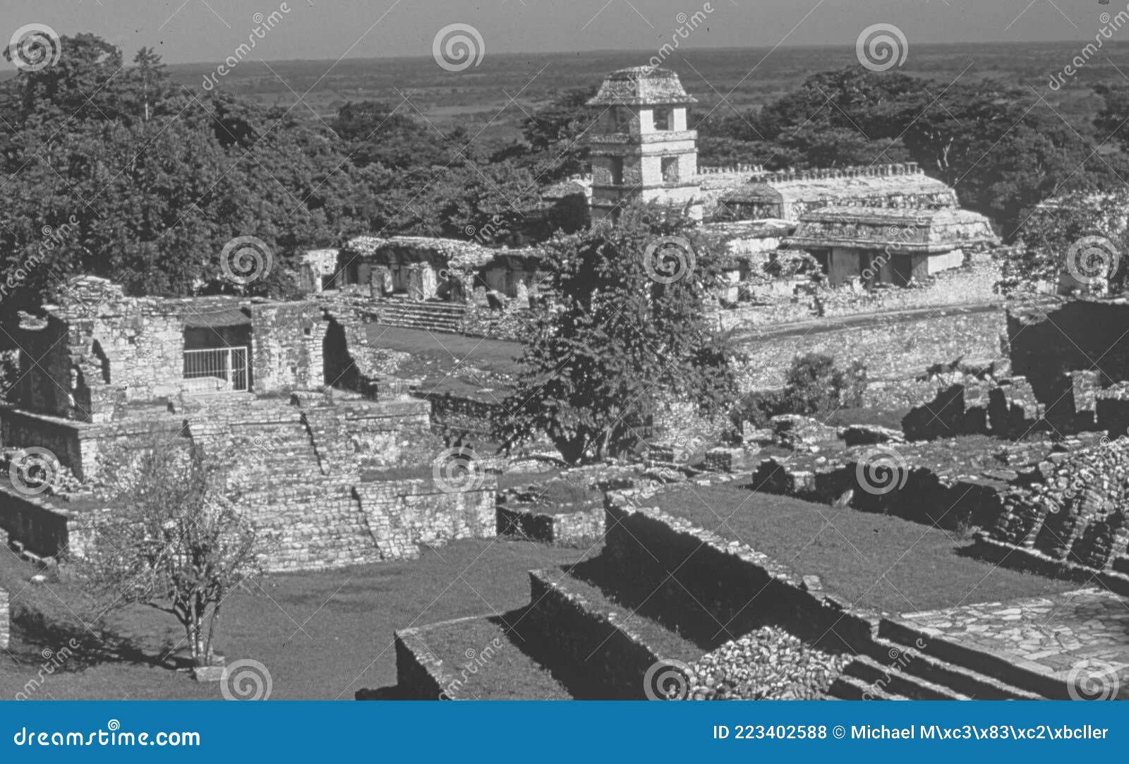 Mexico: the Ancient Maya Temples of Palenque Stock Photo - Image of ...