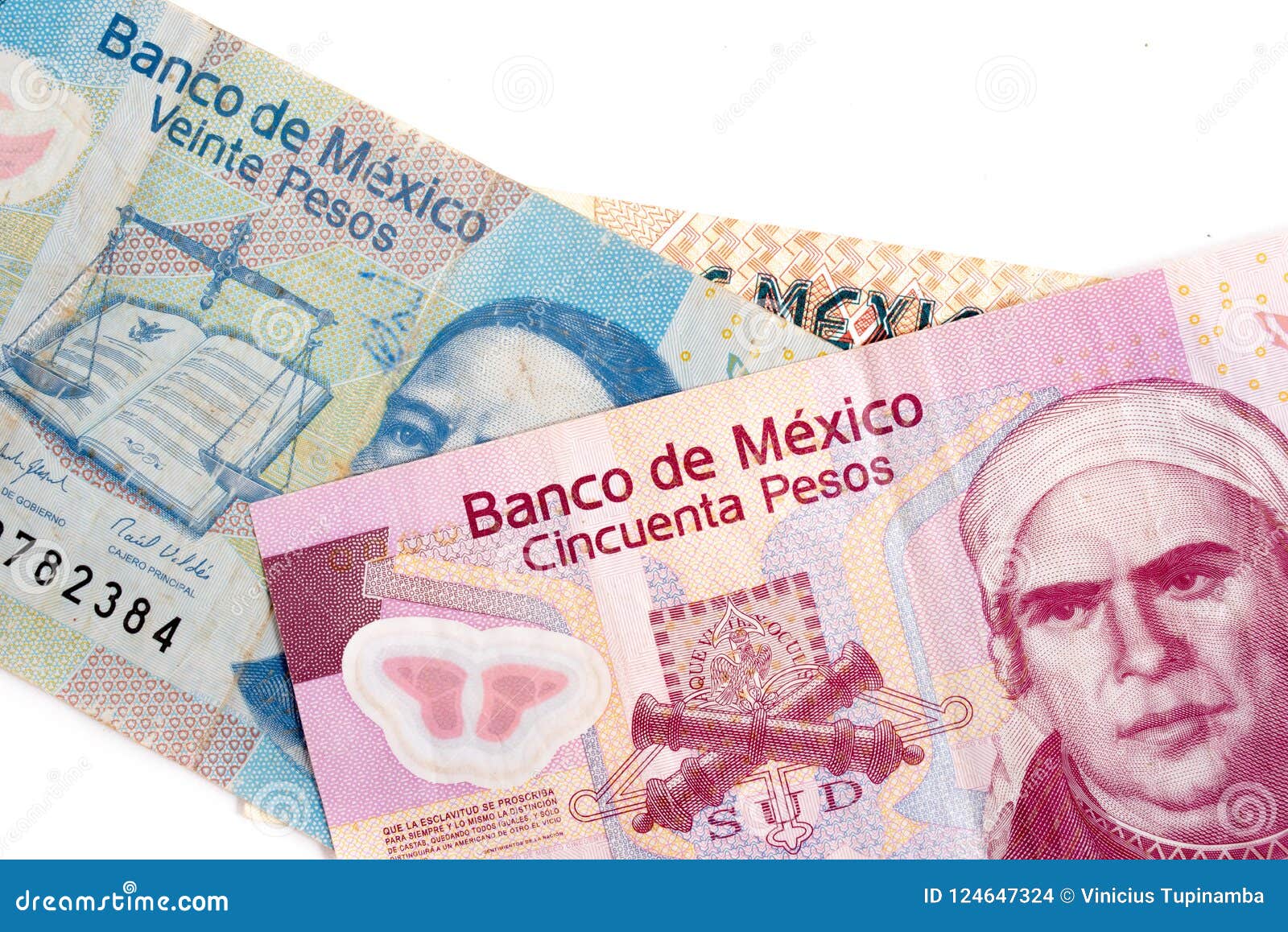 Mexico bank notes stock photo. Image of financial, economy - 124647324