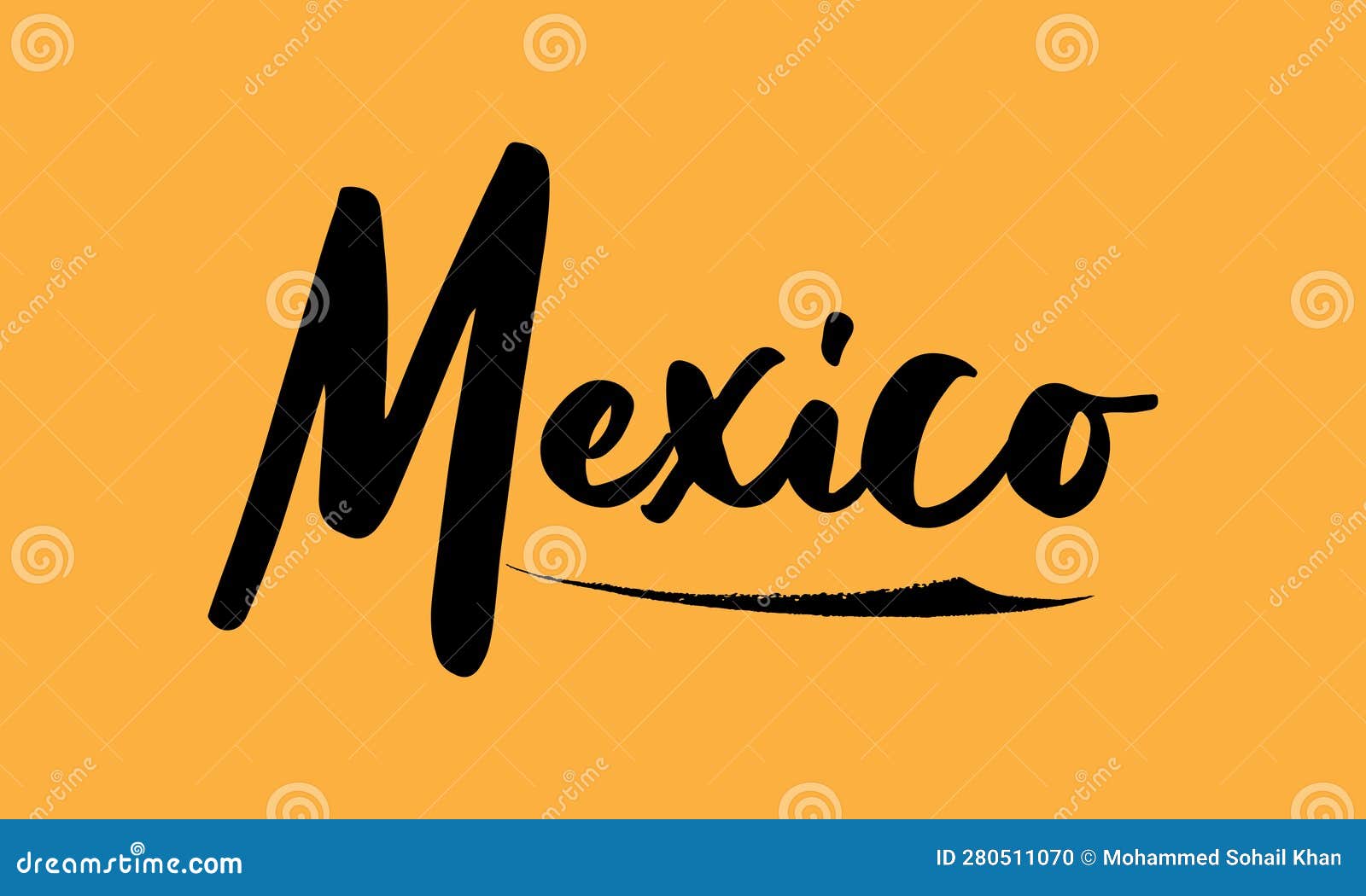 Mexico Bold Typography Lettering Text Vector Design Quote Stock Vector ...