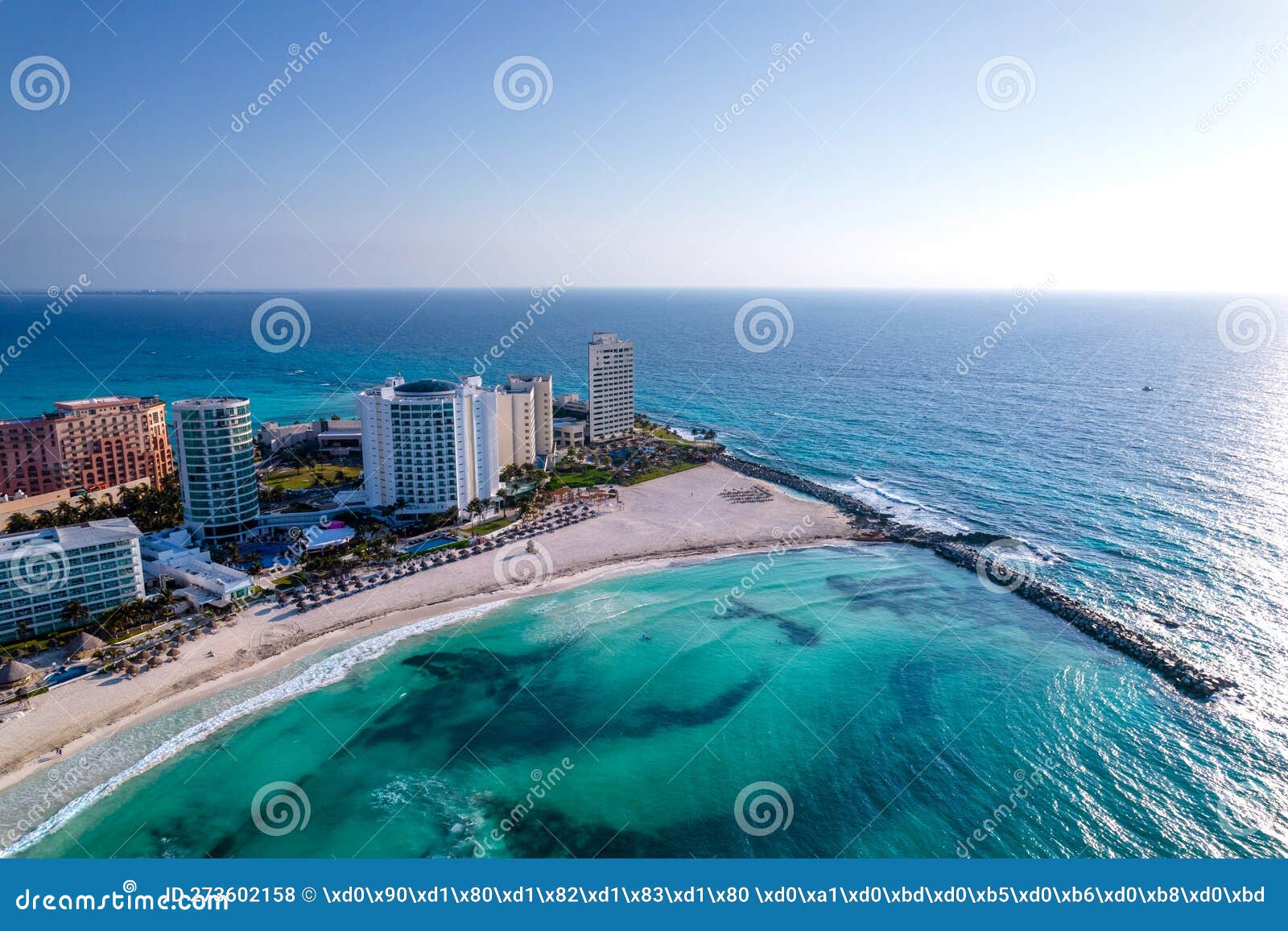 Mexico Cancun, Beautiful Caribbean Coast, Top View Stock Photo - Image ...