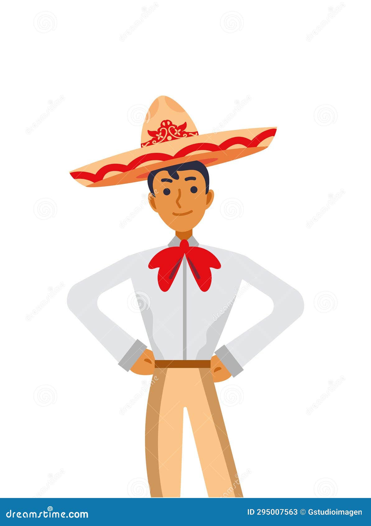 Mexico Charro with Hat Costume Stock Vector - Illustration of culture ...
