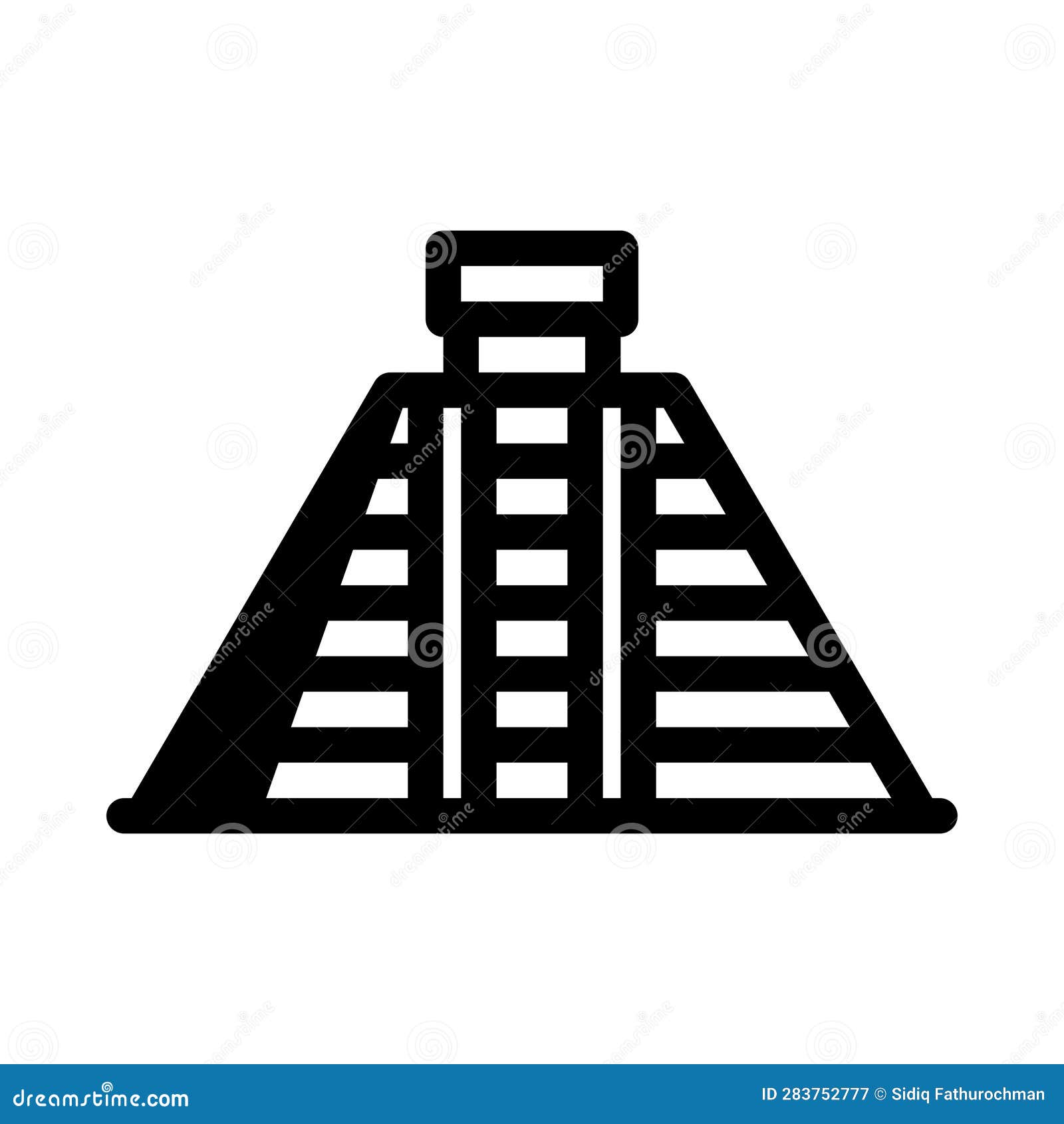 Mexico Chichen Itza Tulum Kukulcan Pyramid Cartoon Vector ...