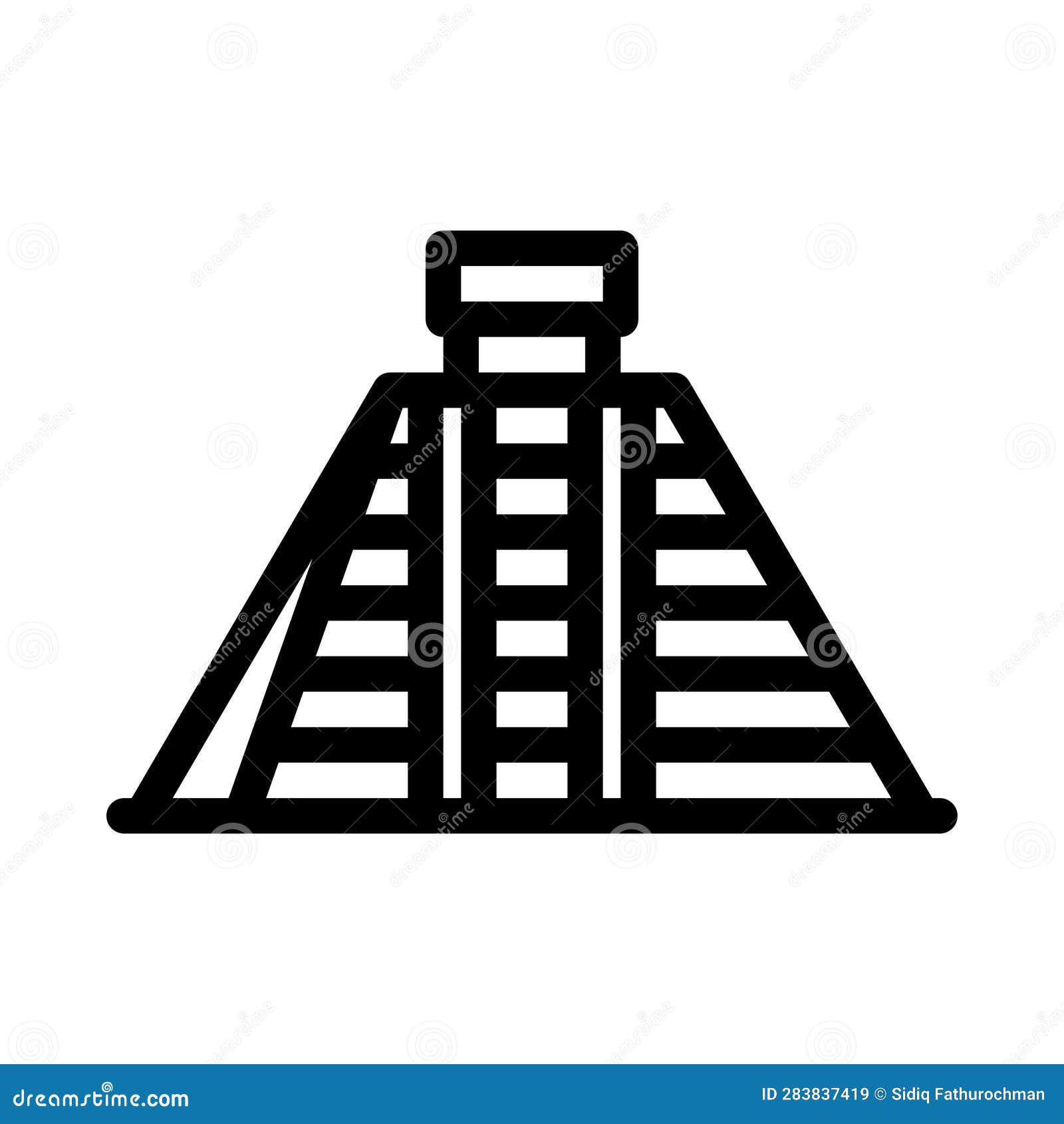 Chichen Itza stock vector. Illustration of ancient, symbol - 283837419