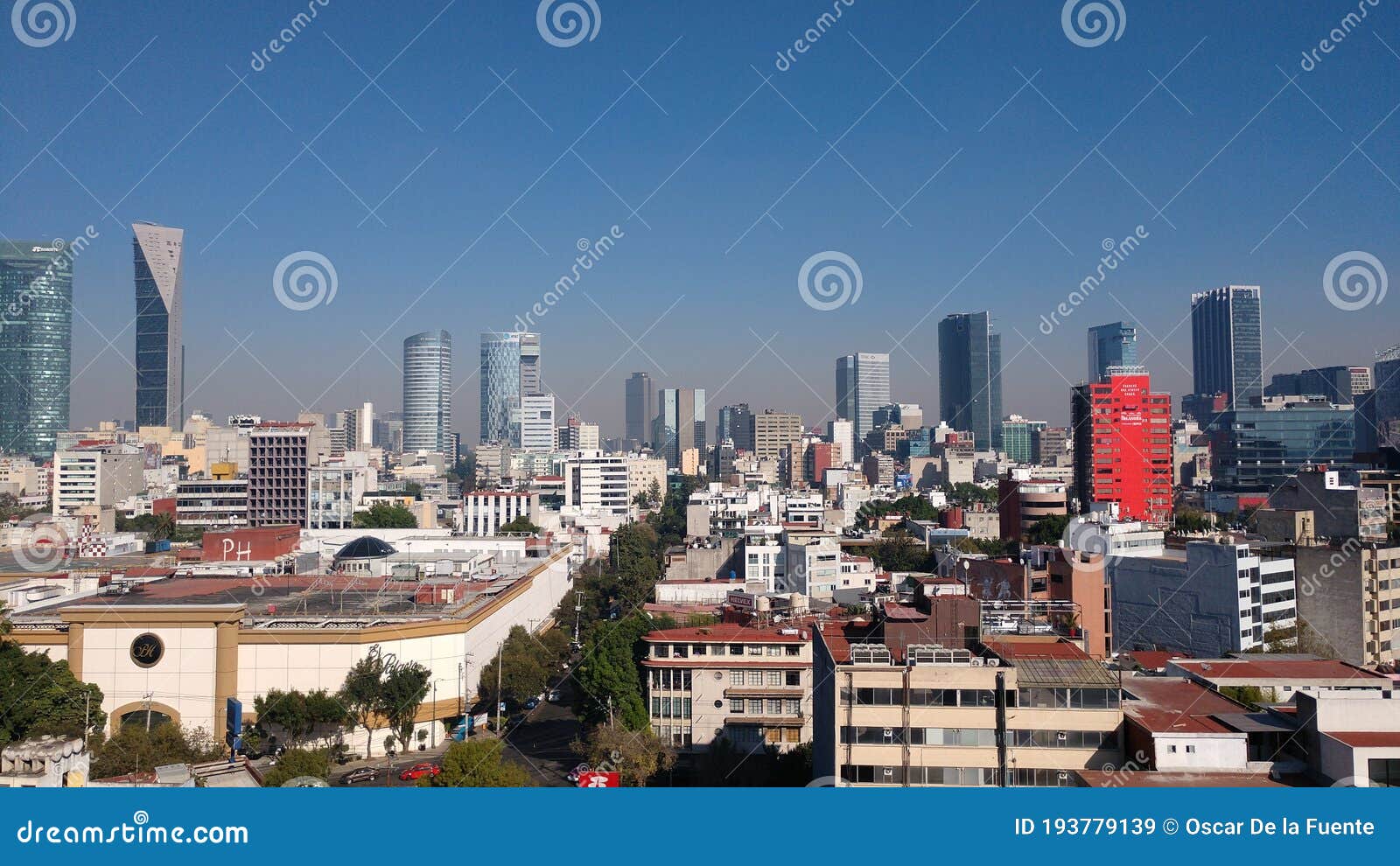 Mexico city buildings editorial stock image. Image of buildings - 193779139