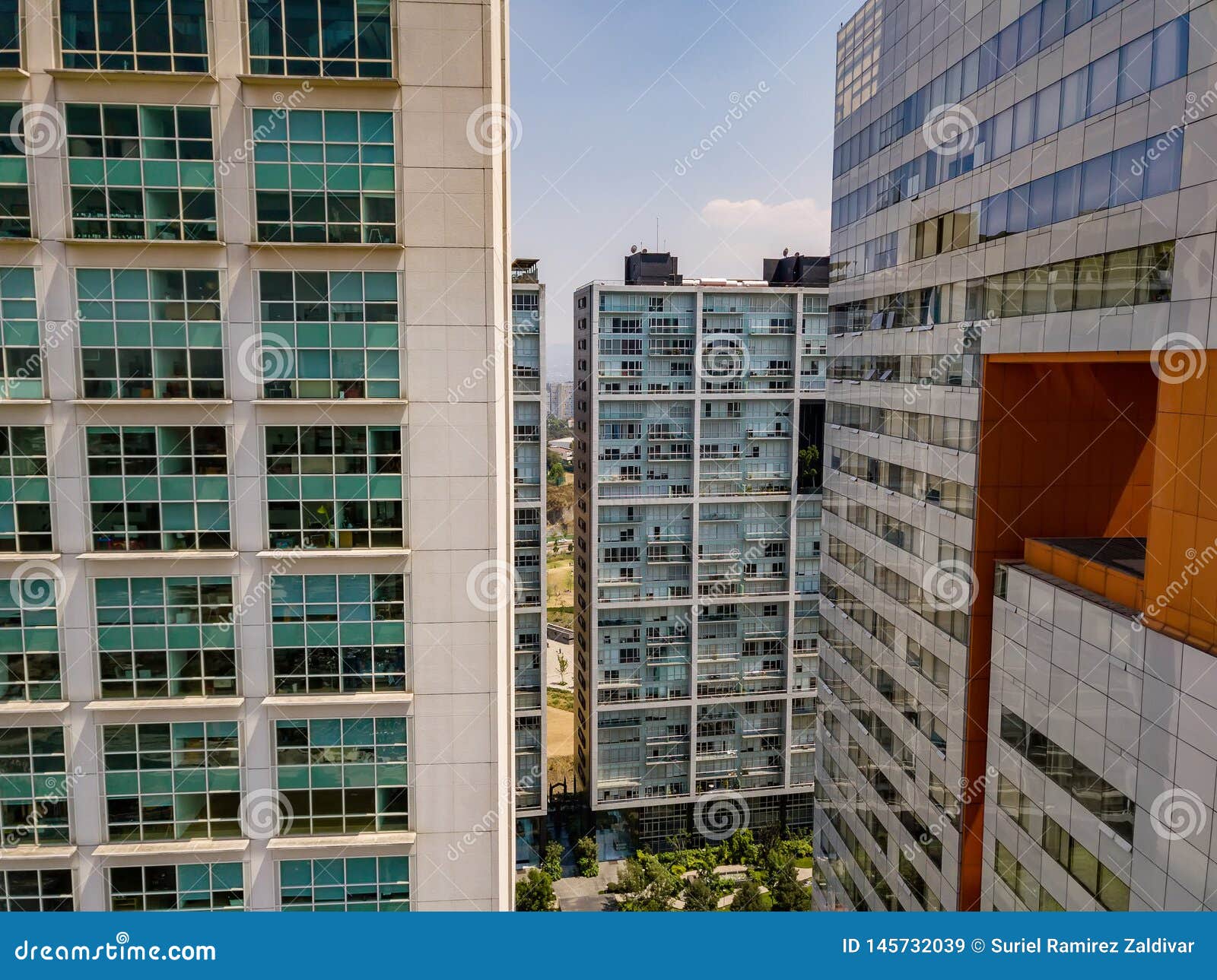 Mexico City - Santa Fe - Panoramic View Stock Image - Image of view ...