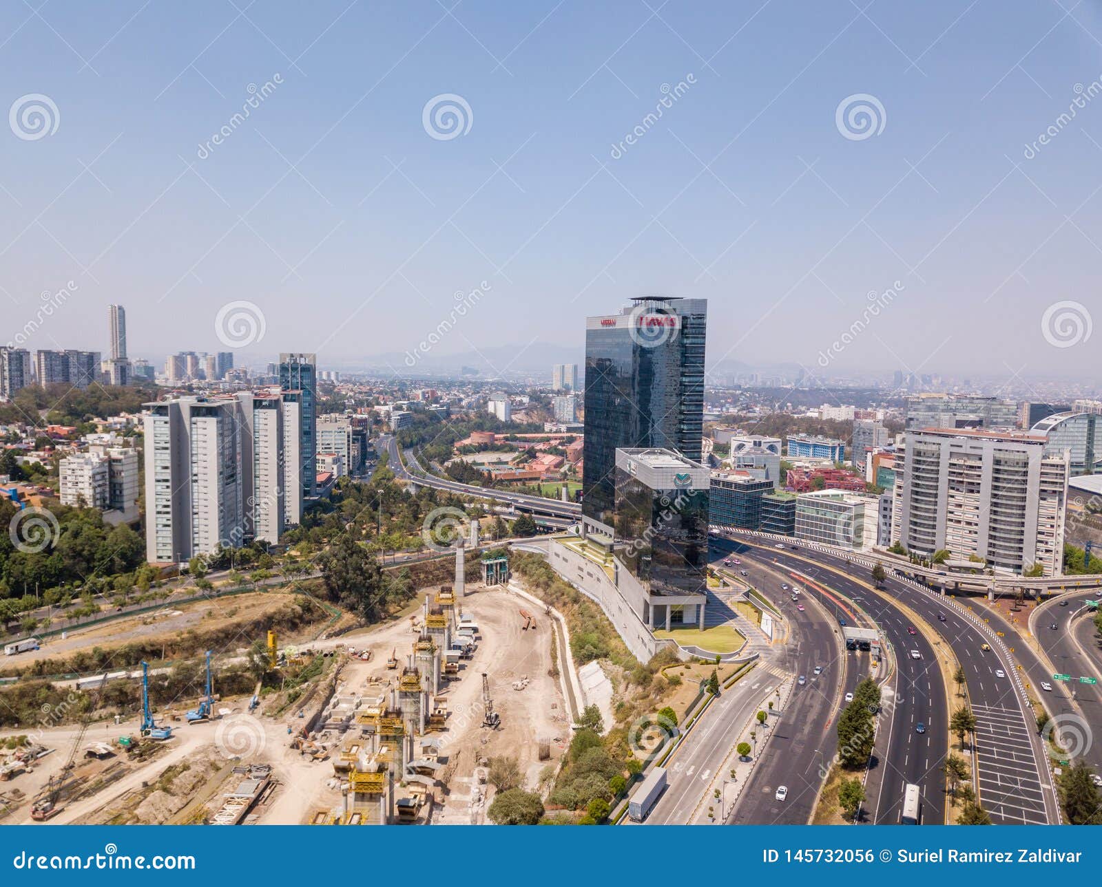 Mexico City - Santa Fe - Panoramic View Editorial Photo - Image of ...