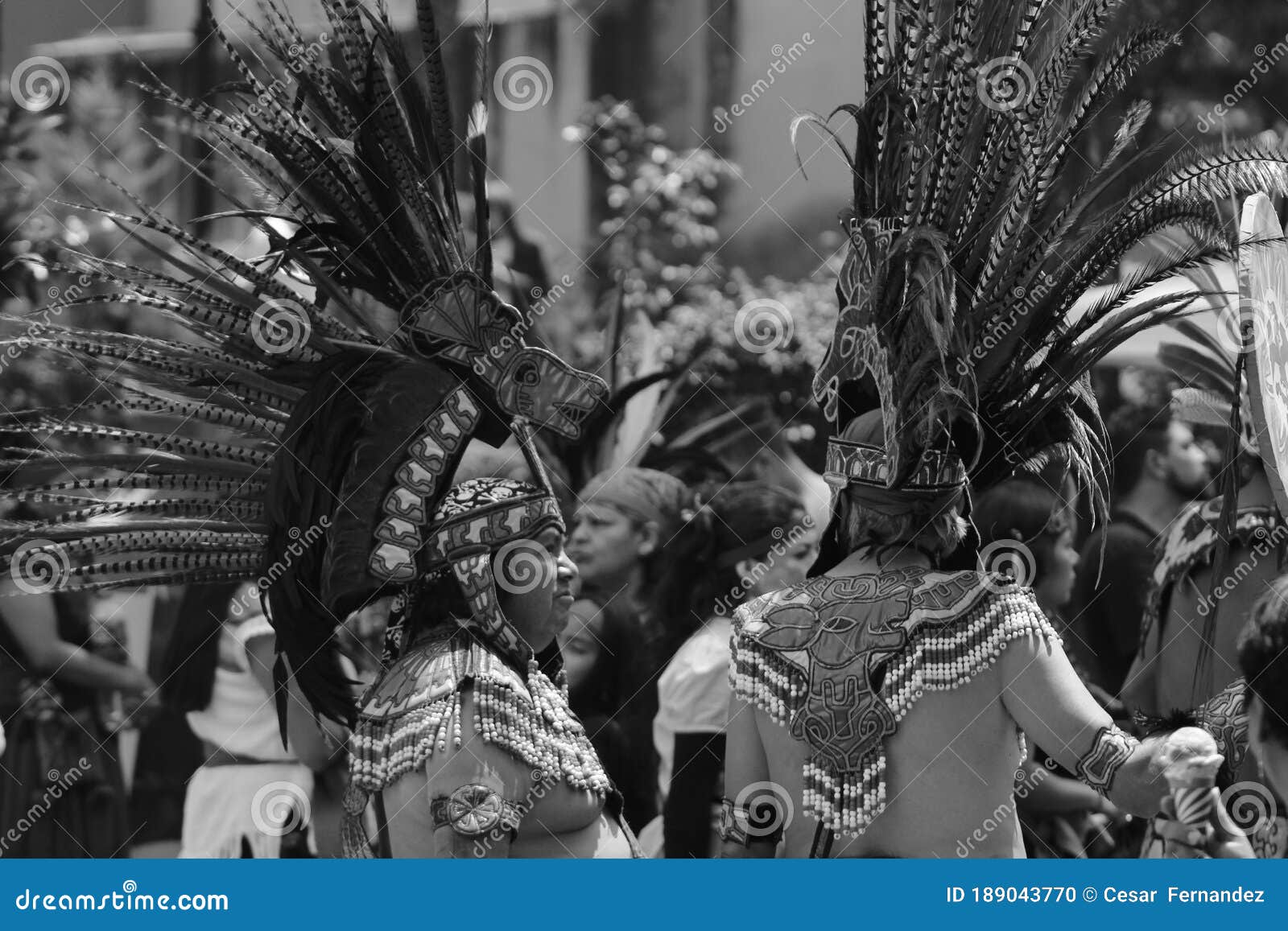 MEXICO CITY, MEXICO - September / 22 / 2018 Indigenous Men Dressed As ...