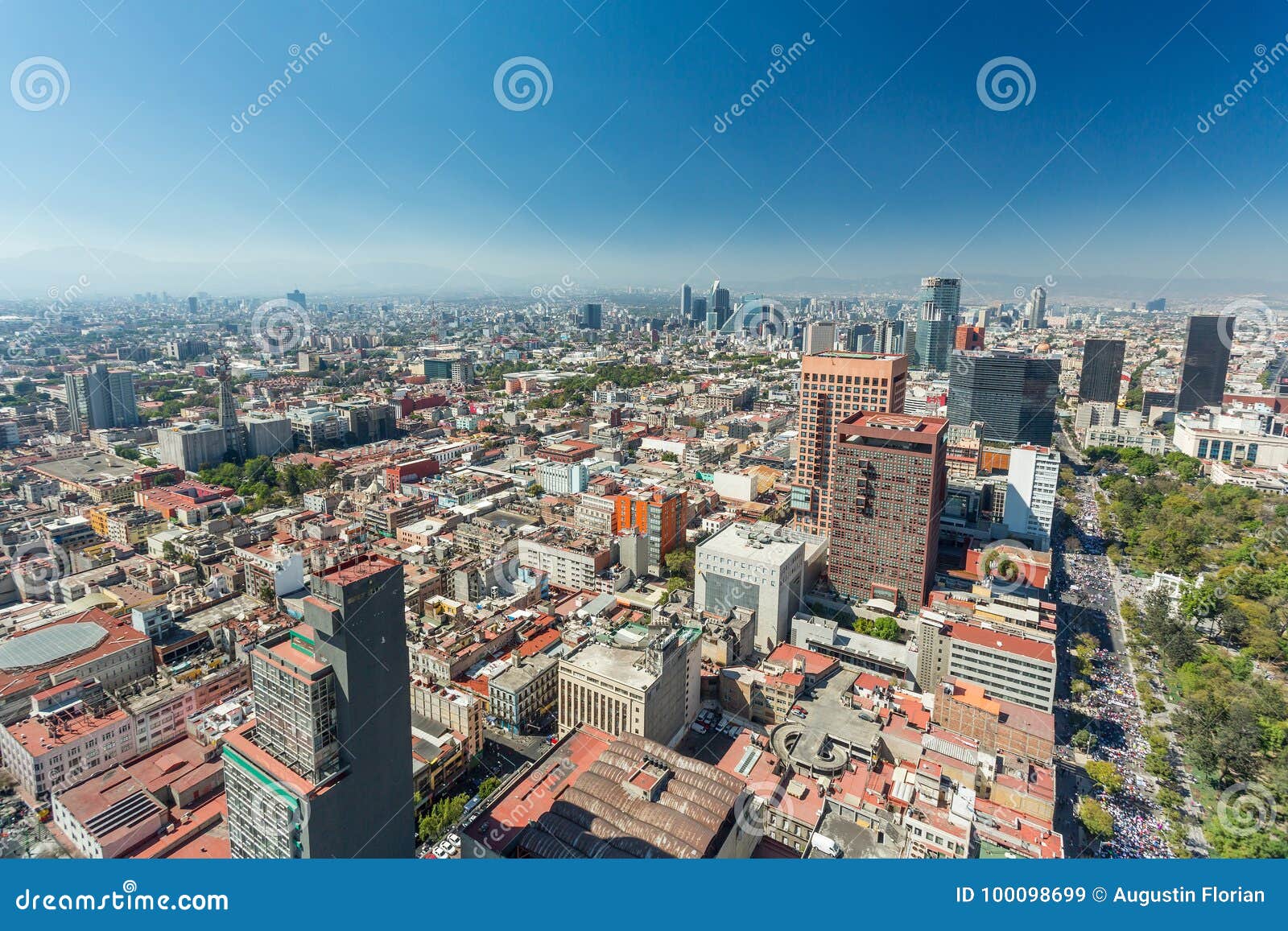 Mexico City Skyline Aerial View Stock Image - Image of financial ...