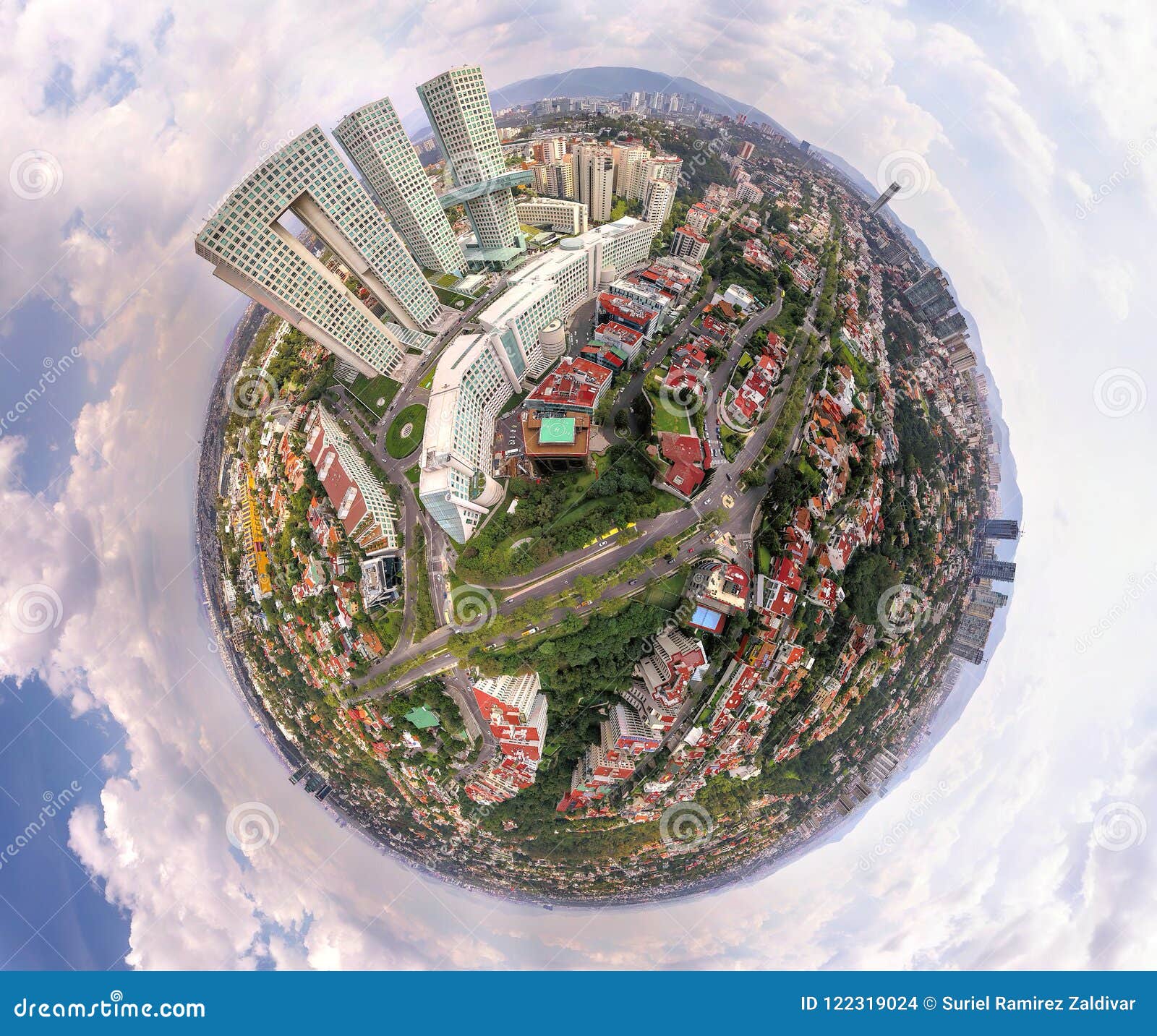 Mexico City Skyline - Tiny World Effect Stock Photo - Image of santa ...