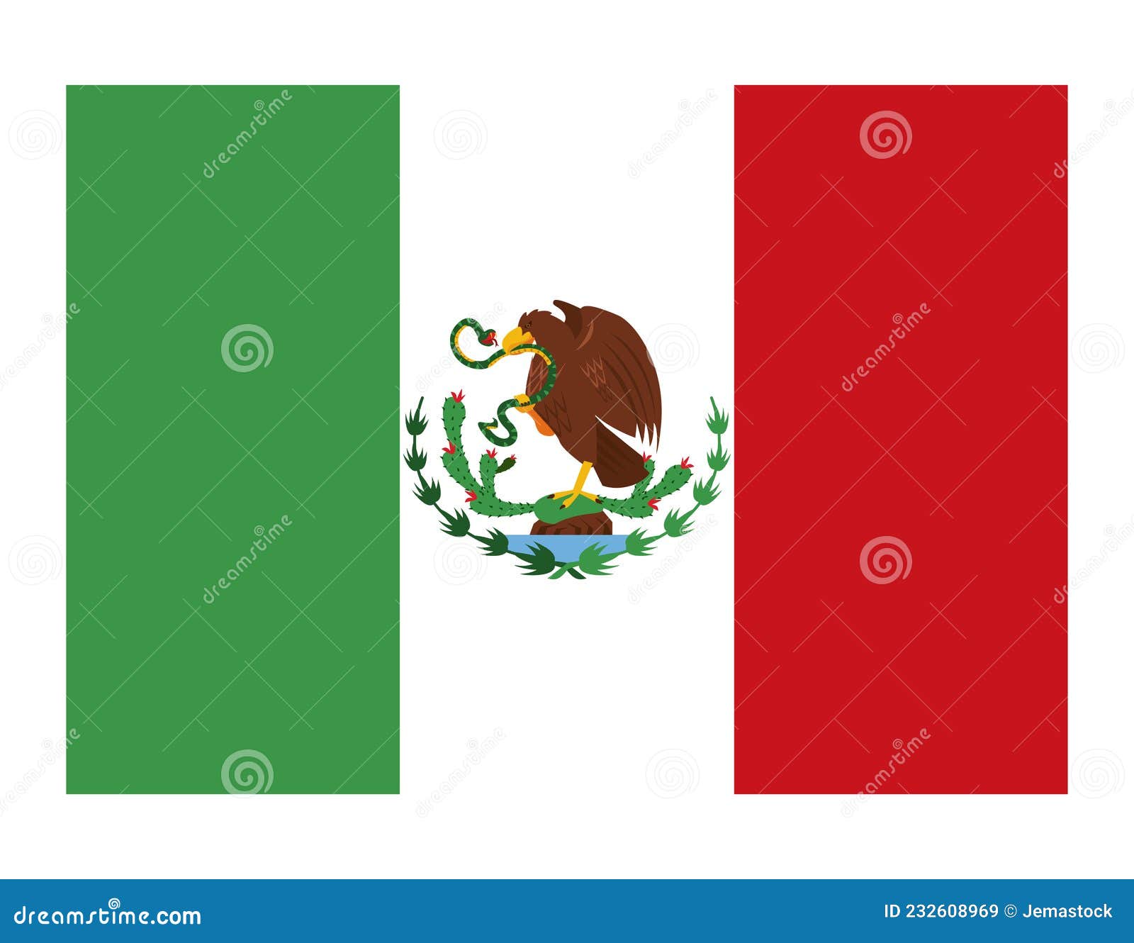 Mexico country flag stock vector. Illustration of continent - 232608969
