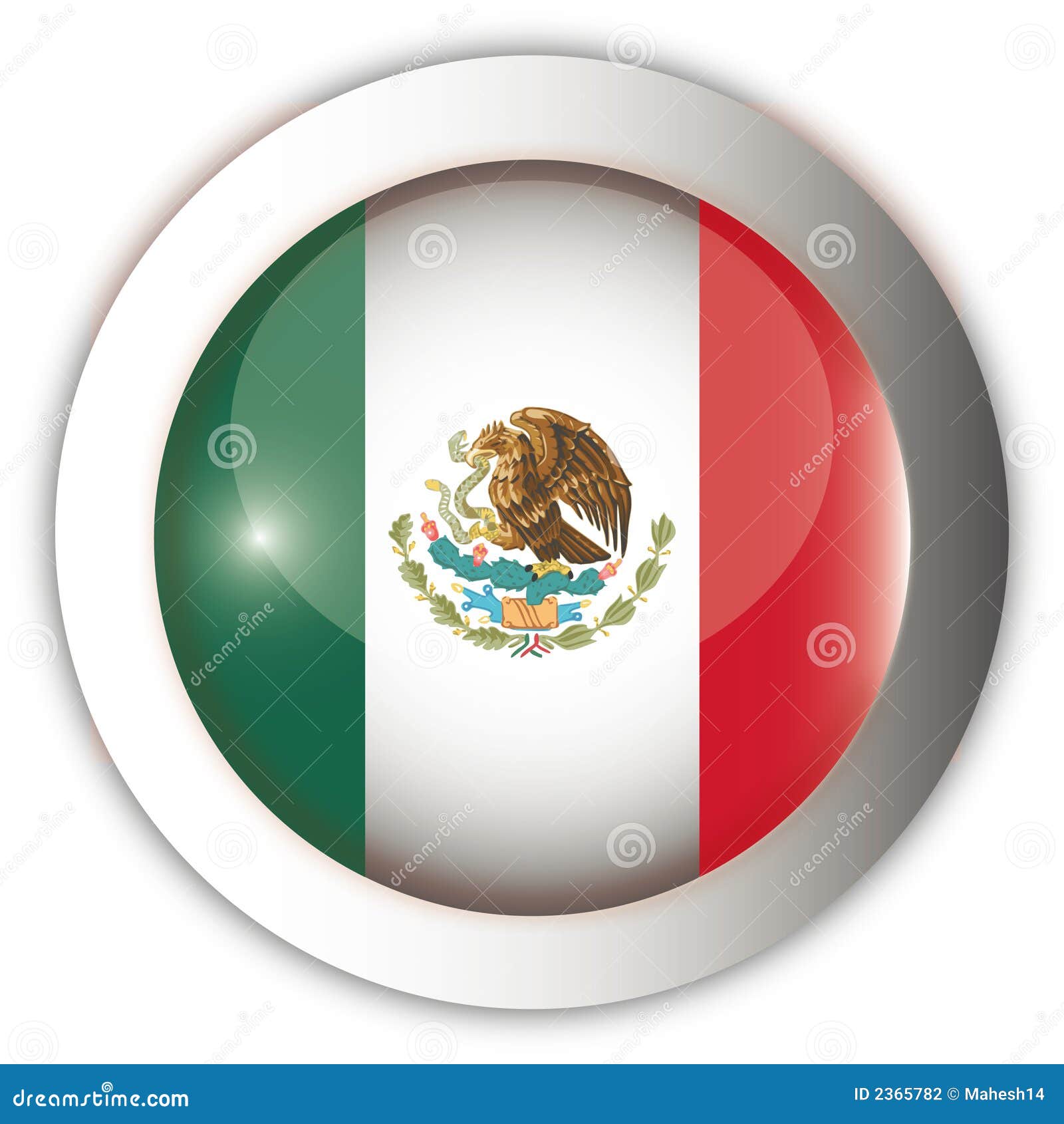 Mexico Flag Aqua Button stock illustration. Illustration of plastic ...