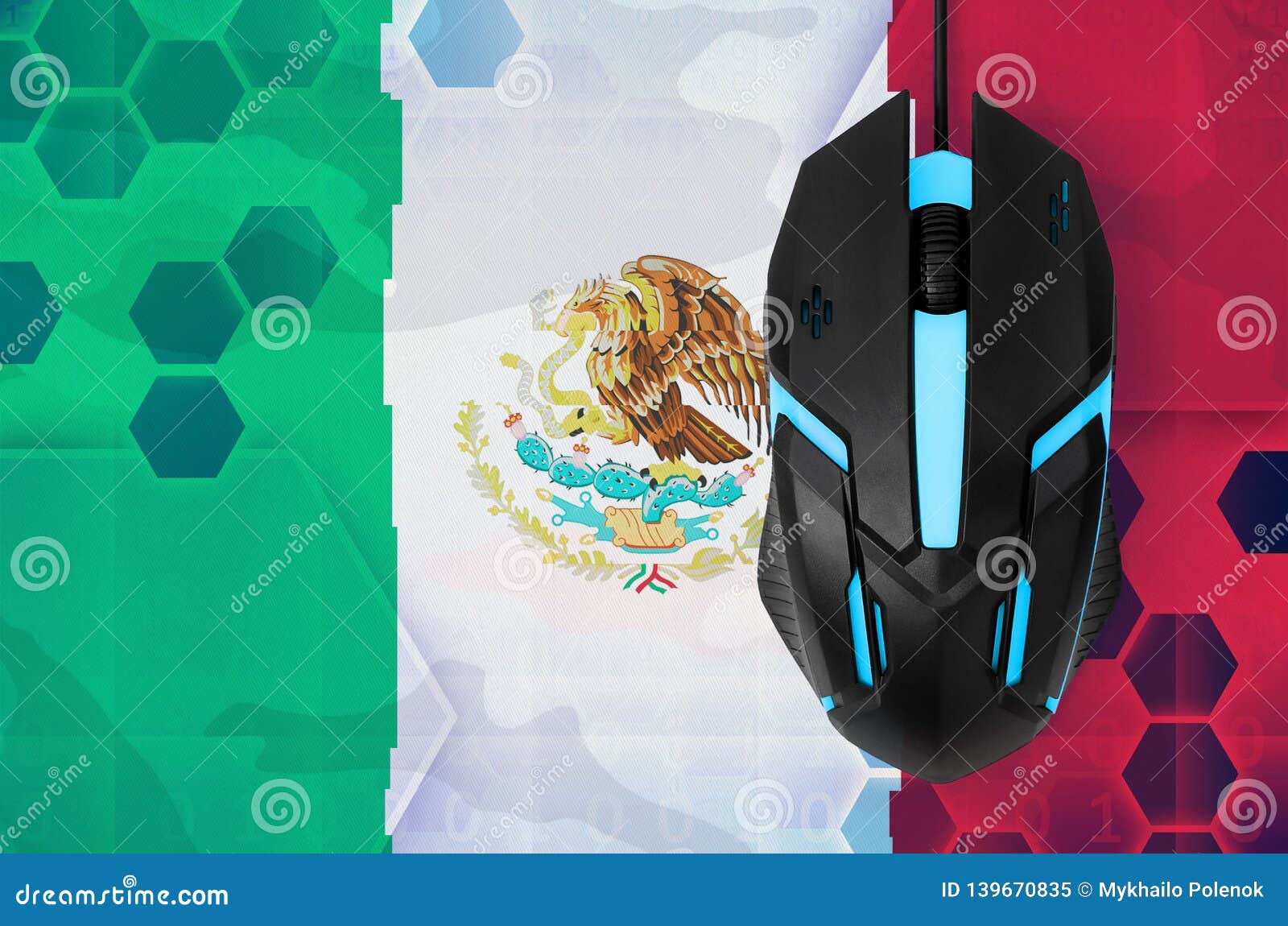 Mexico Flag and Computer Mouse. Concept of Country Representing E ...