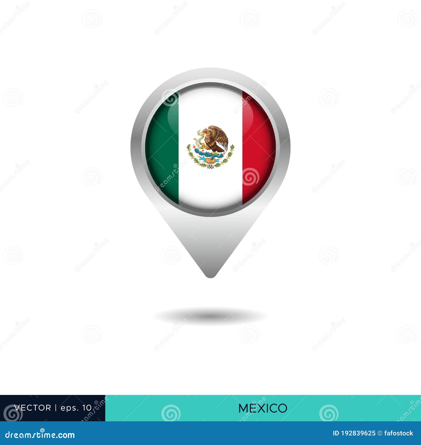 Mexico Flag Map Pin Vector Design Template. Stock Vector - Illustration ...