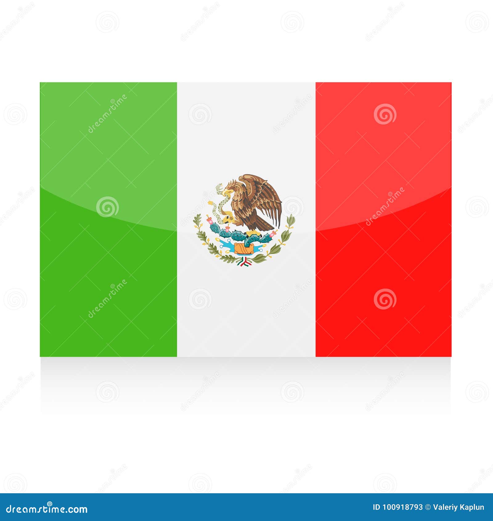 Mexico Flag Vector Icon stock illustration. Illustration of icon ...