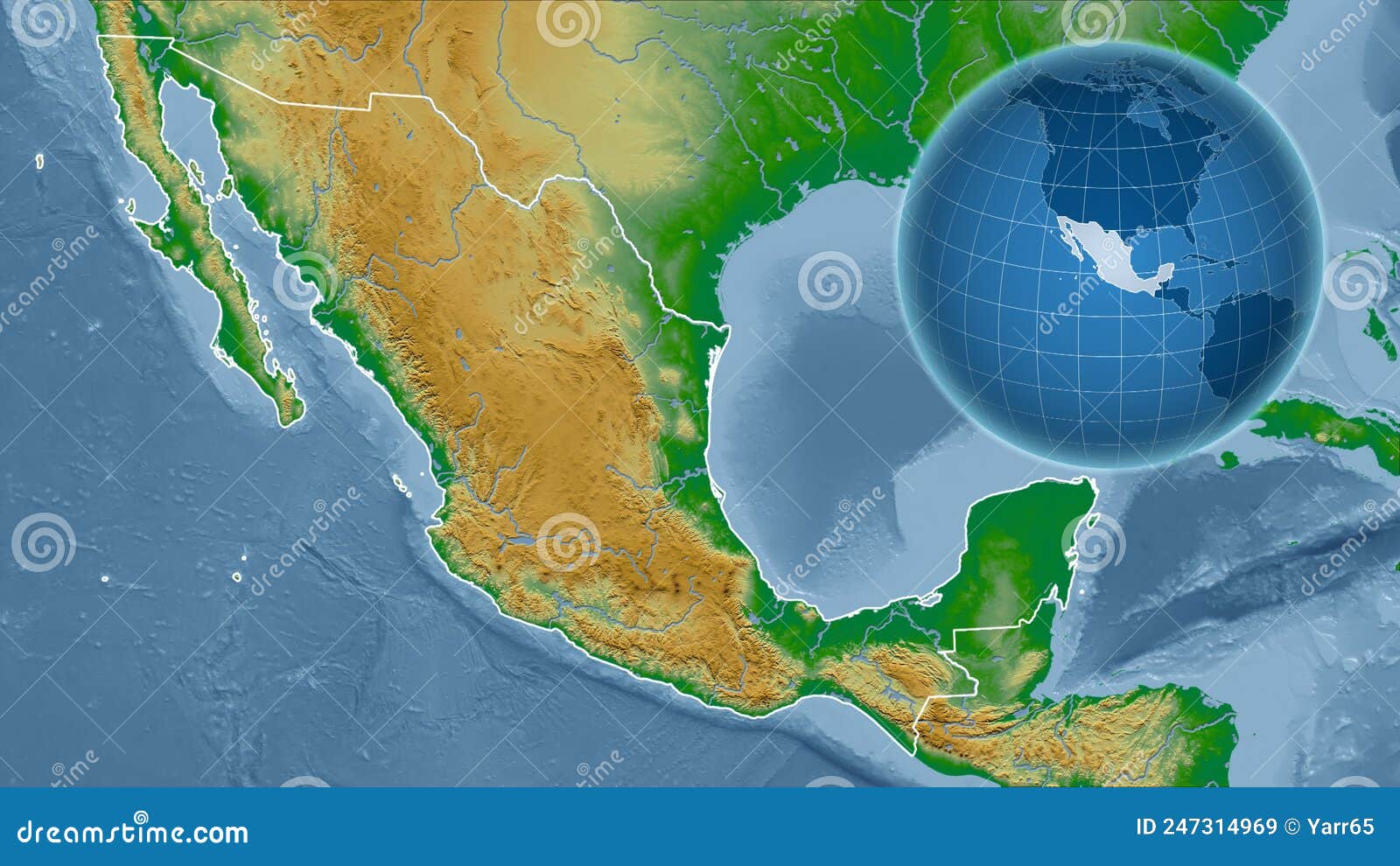 Mexico and Globe. Bumps Shaded Stock Video - Video of outline, explore ...