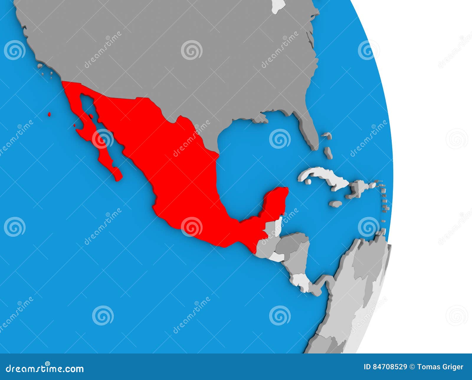 Mexico on globe stock illustration. Illustration of diplomacy - 84708529