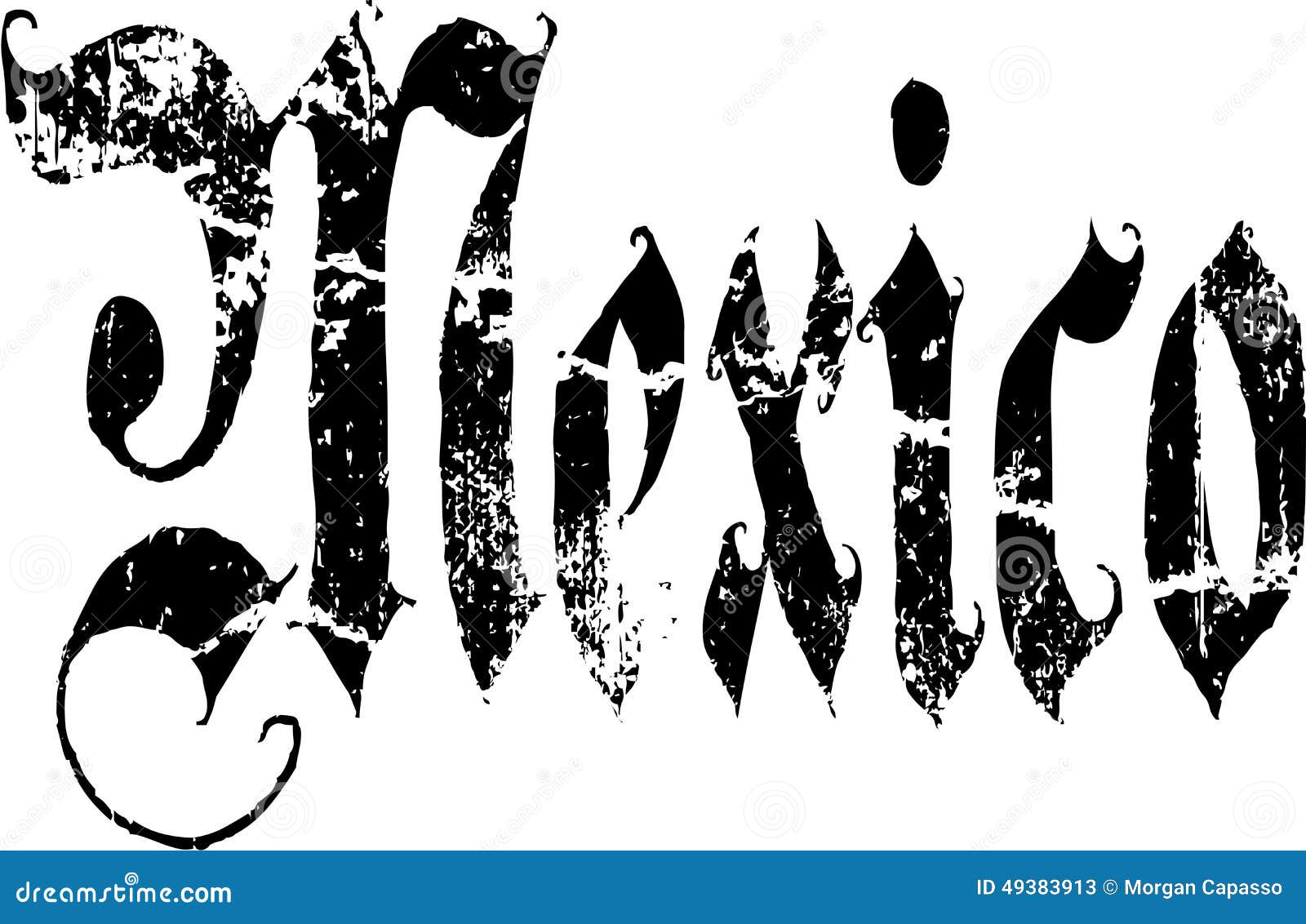 Mexico stock vector. Illustration of grunge, font, label - 49383913