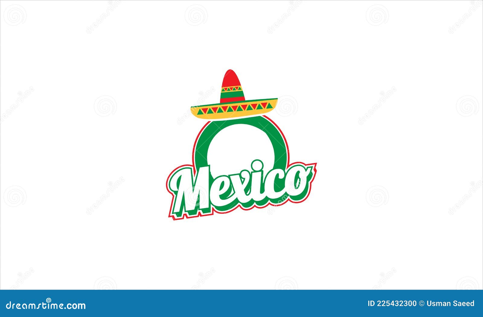 Mexico Hat Typographic Badge Icon Logo Design Illustration Stock Vector ...
