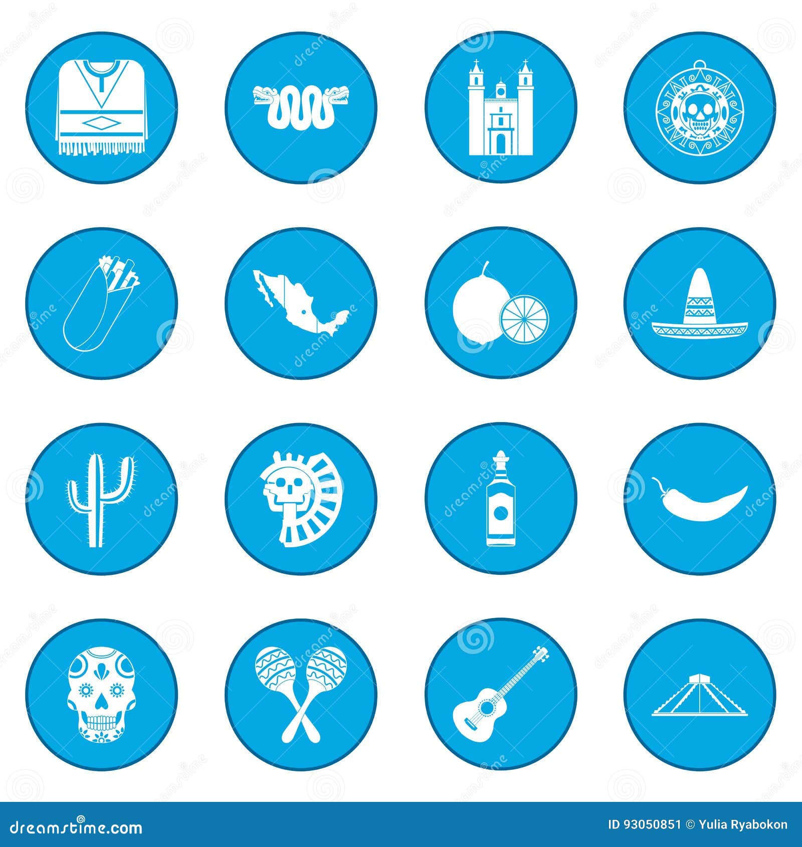 Mexico icon blue stock vector. Illustration of luchador - 93050851