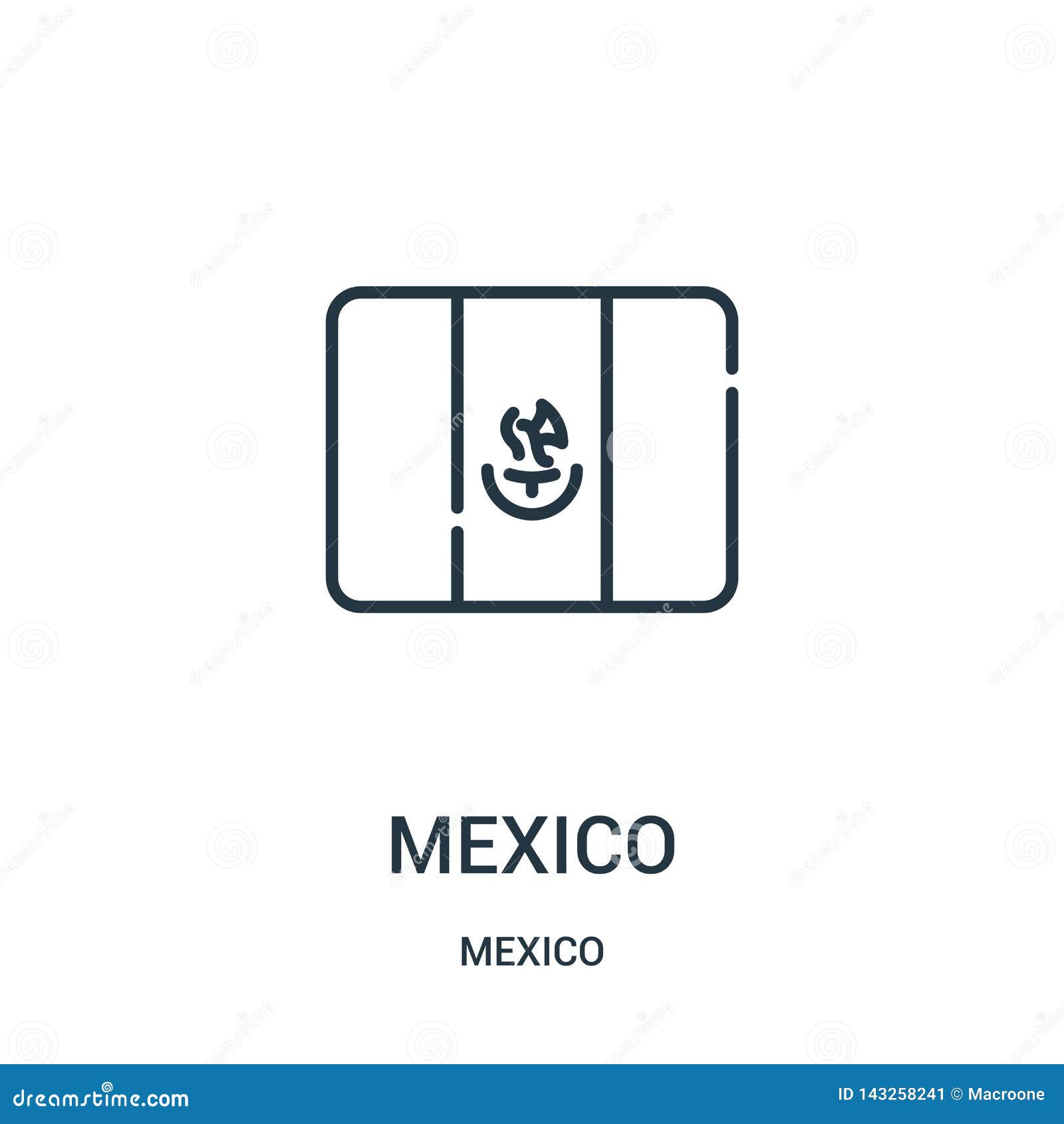 Mexico Icon Vector from Mexico Collection. Thin Line Mexico Outline ...