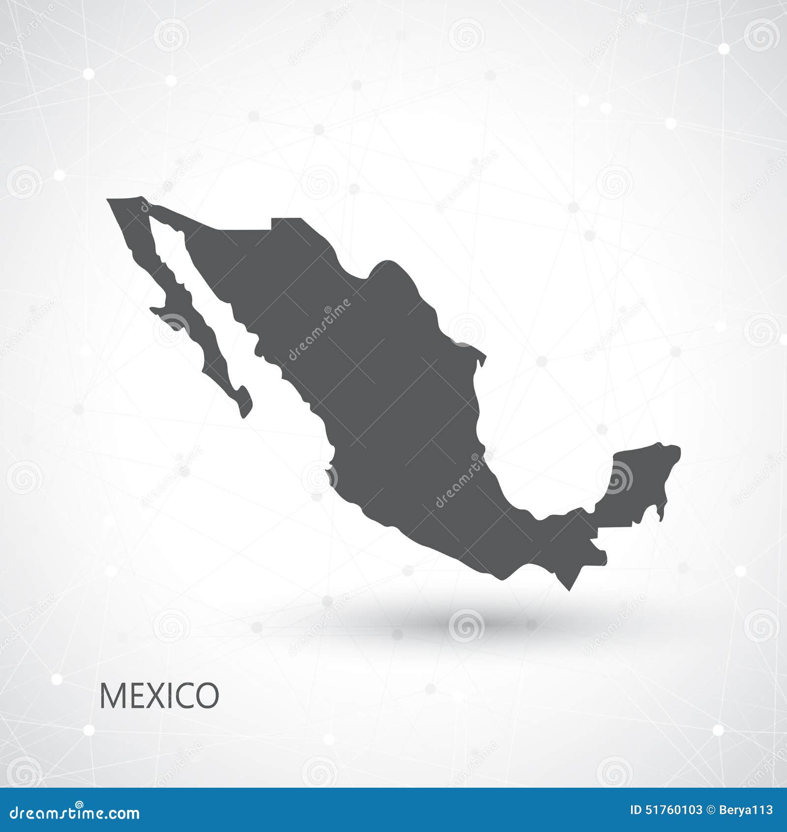 Mexico Map and Communication Background Vector Stock Vector ...