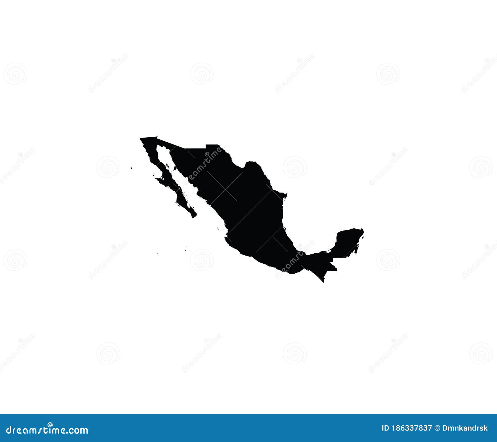Mexico map country shape stock vector. Illustration of ...