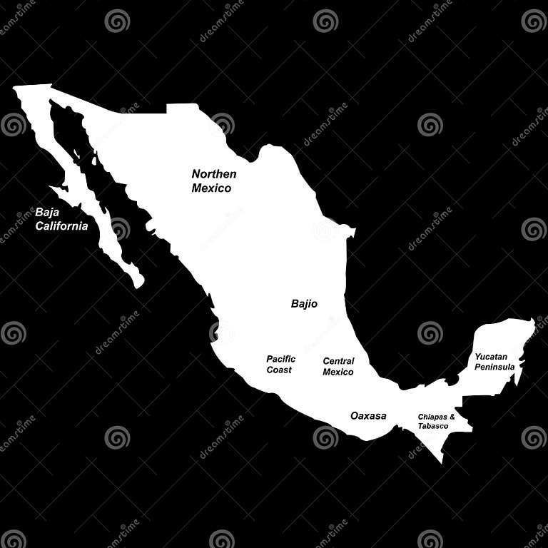Mexico map design stock vector. Illustration of administrative - 358685360