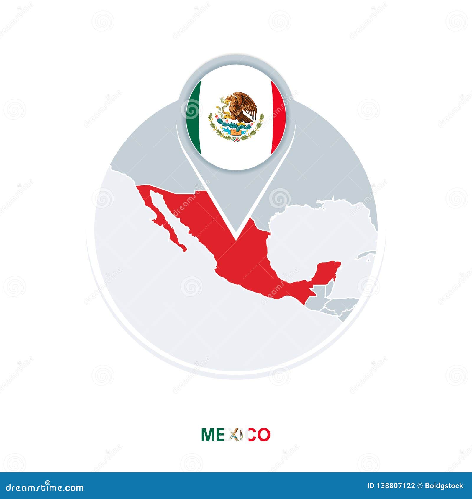Mexico Map and Flag, Vector Map Icon with Highlighted Mexico Stock ... Mexico Map and Flag, Vector Map Icon with Highlighted Mexico Stock ...