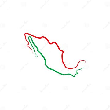 Mexico Map Icon Logo Vector Symbol Element Stock Vector - Illustration ...