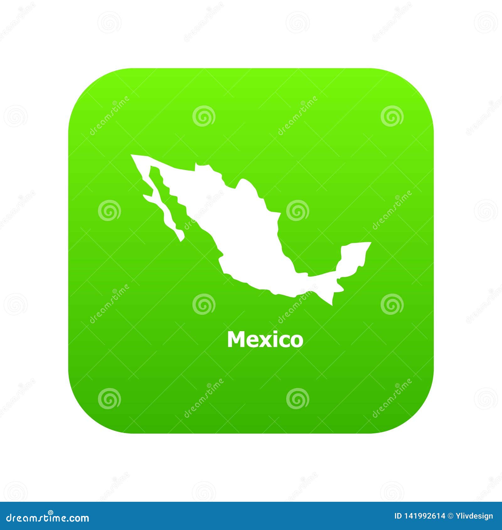 Mexico Map Icon, Simple Style Stock Vector - Illustration of national ...