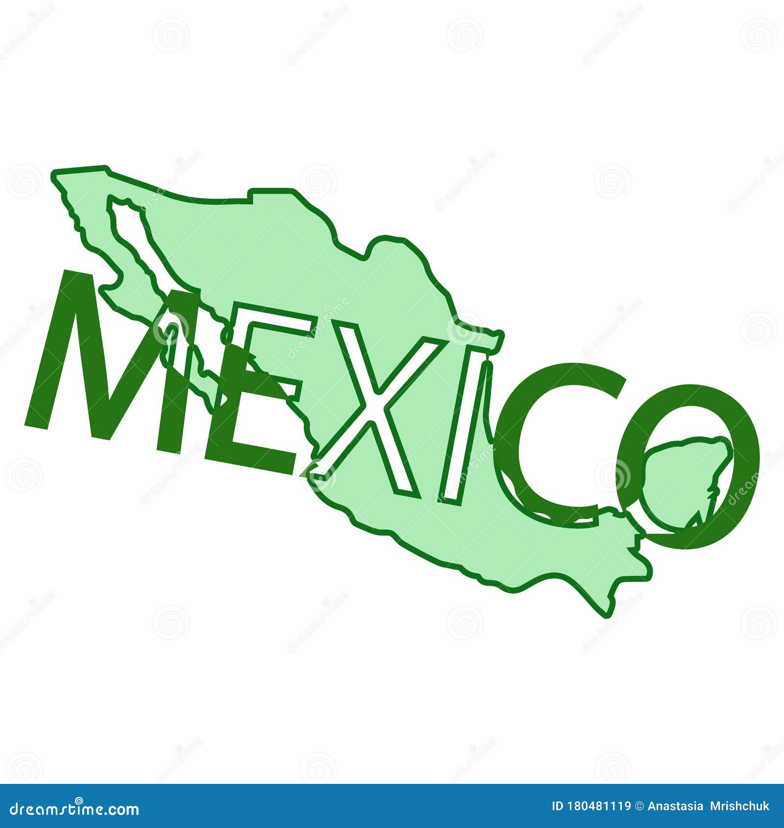 Mexico Map Icon on a White Background Stock Illustration - Illustration ...