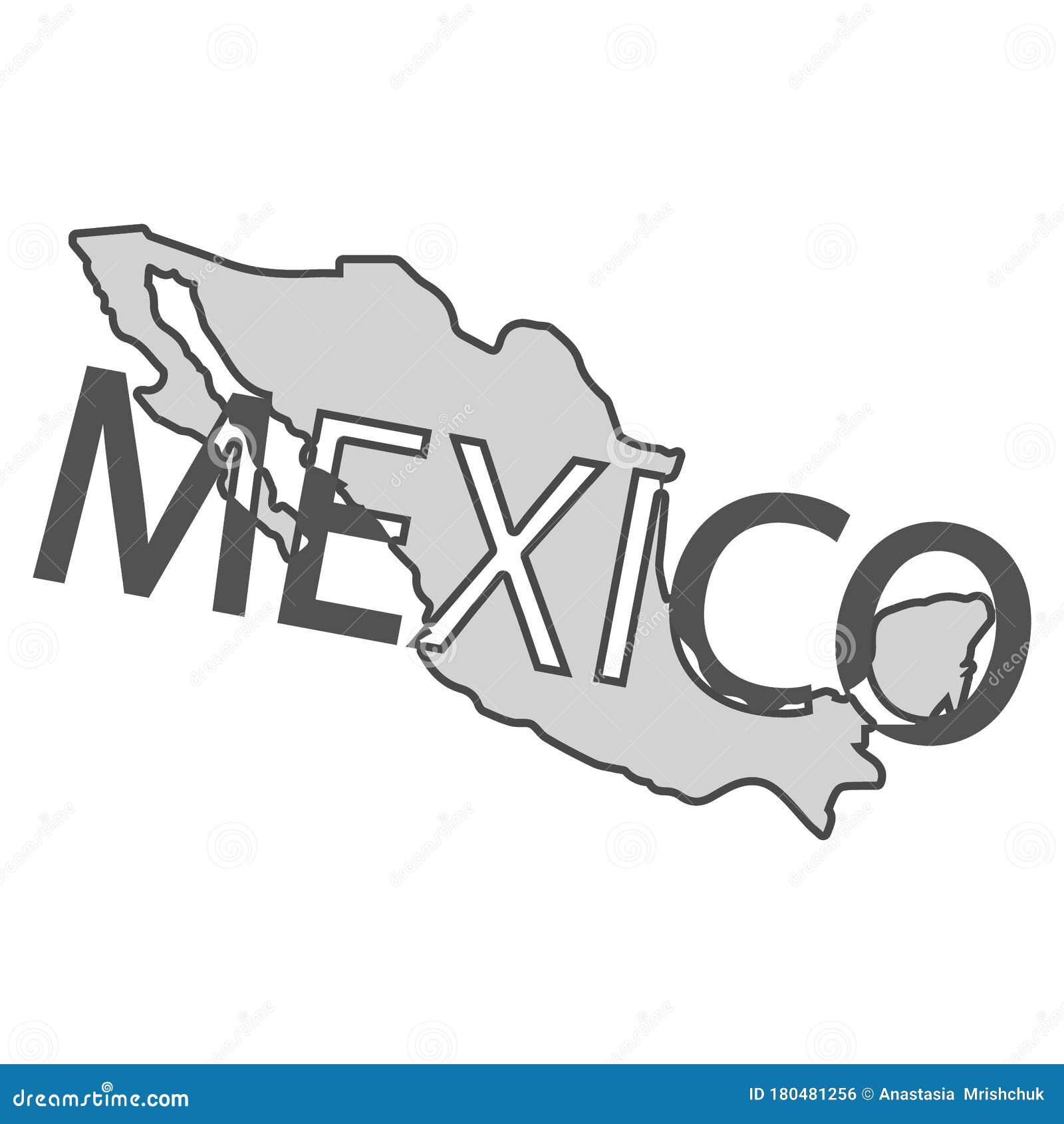 Mexico Map Icon on a White Background Stock Illustration - Illustration ...