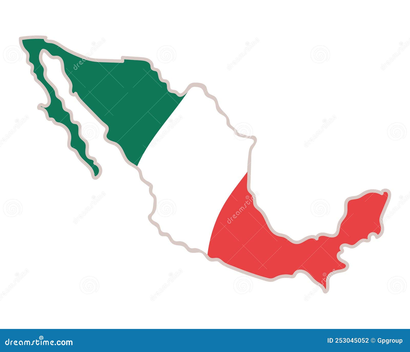 Mexico map illustration stock vector. Illustration of vector - 253045052