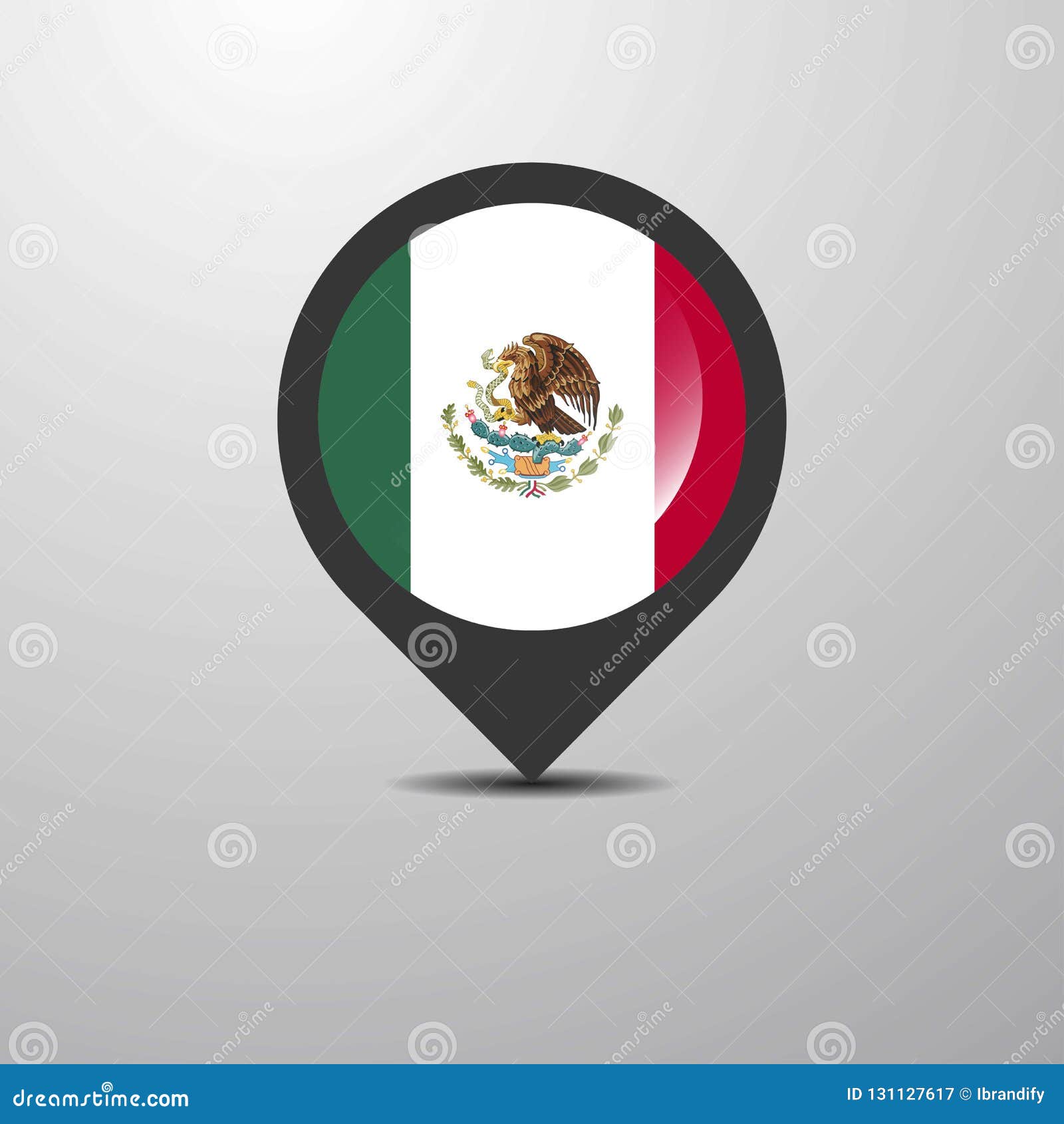 Mexico Map Pin stock vector. Illustration of symbol - 131127617