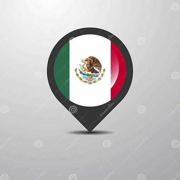 Mexico Map Pin stock vector. Illustration of symbol - 131127617