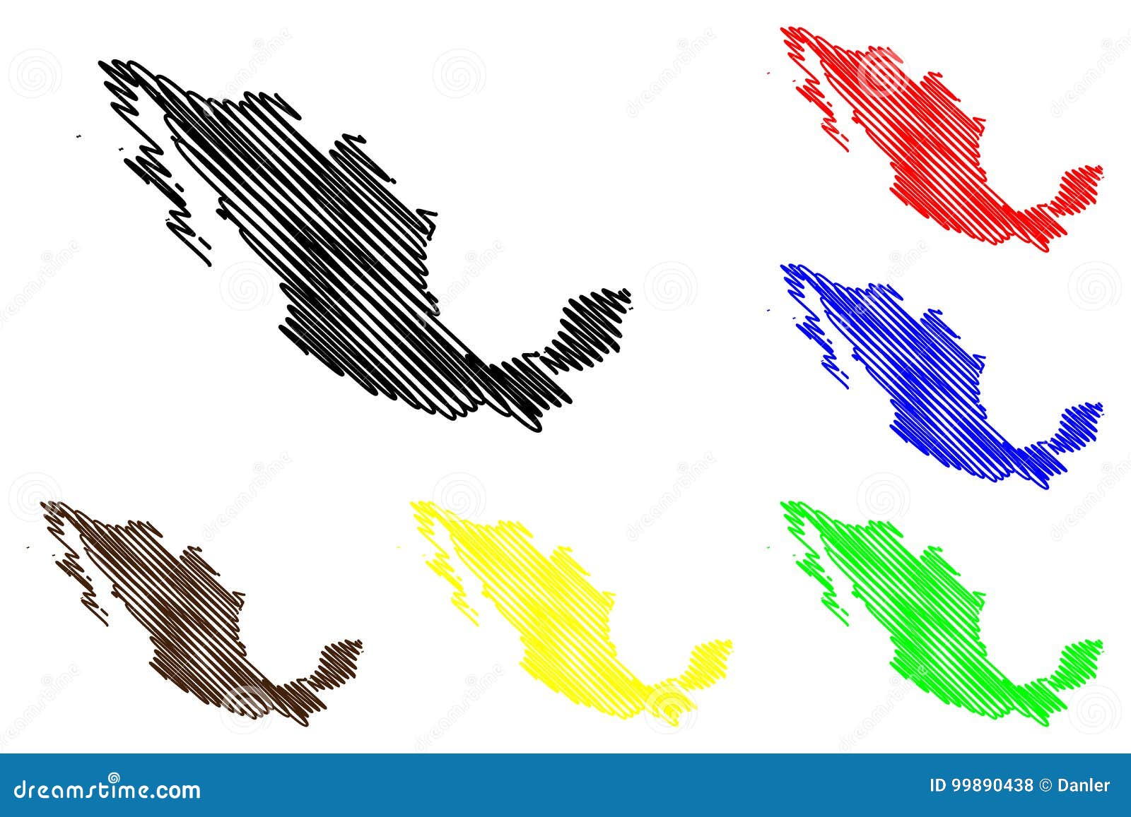 Mexico map vector stock vector. Illustration of gulf - 99890438