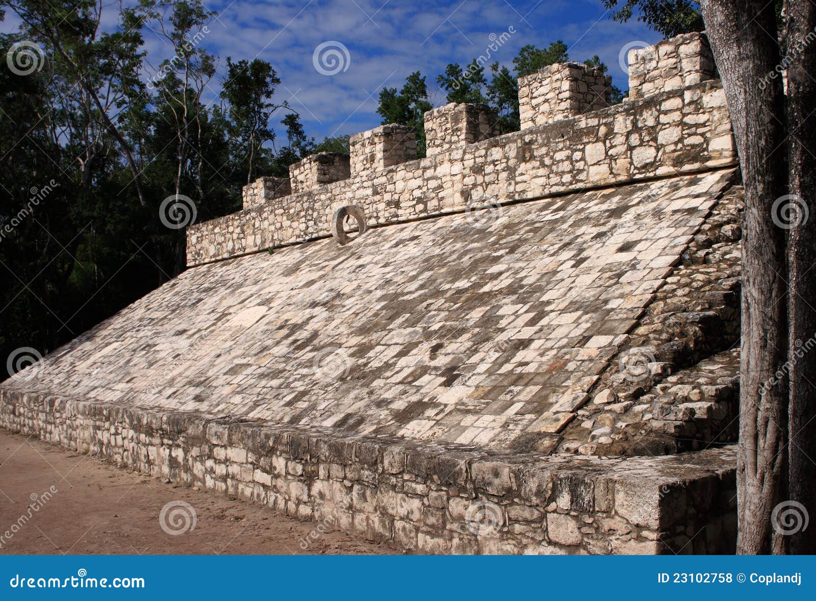 Mexico, Mayan Ball Court - Coba Stock Photo - Image of ancient, site ...