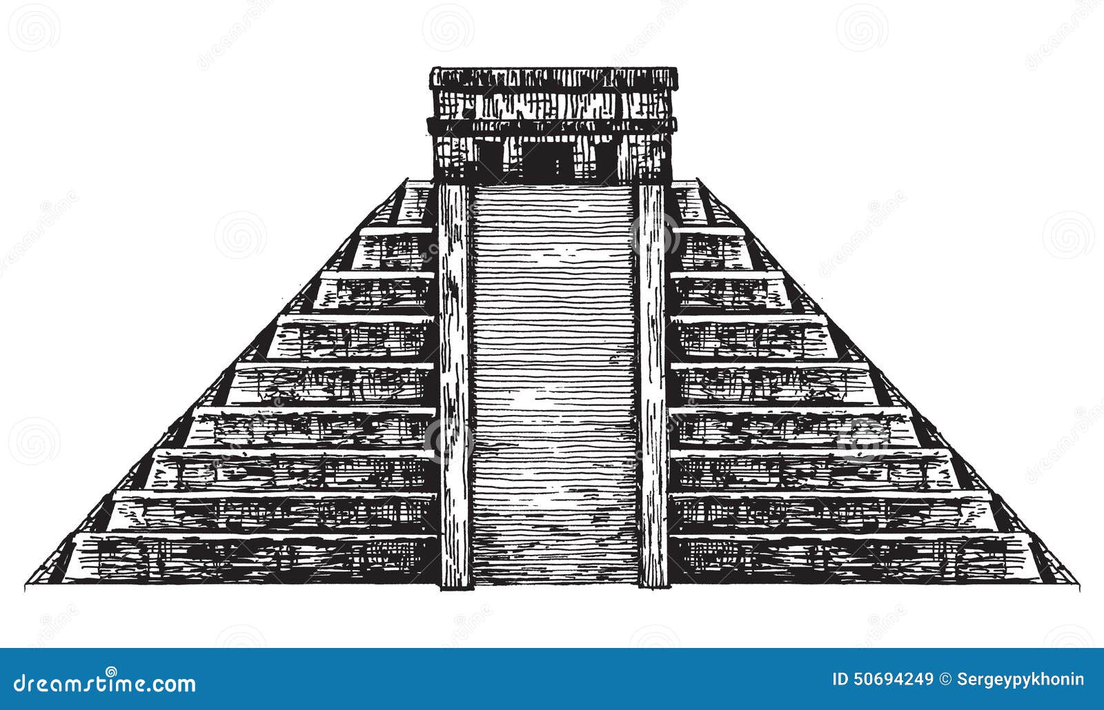 Mexico. Mexican Pyramid on a White Background Stock Illustration ... Mexico. Mexican Pyramid on a White Background Stock Illustration ...