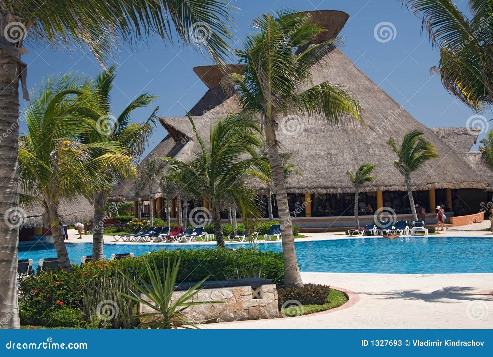 Mexico pool and caffe stock image. Image of beach, ocean - 1327693