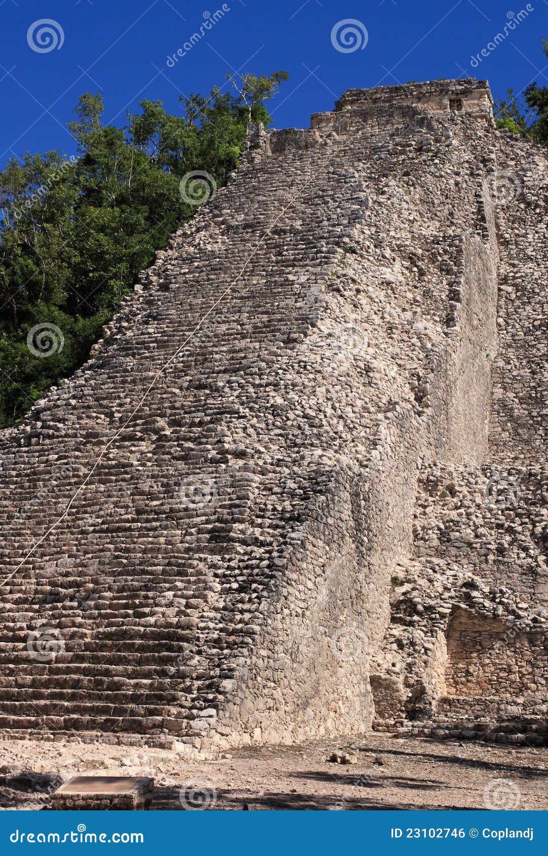 Mexico pyramid at Coba stock photo. Image of archeology - 23102746