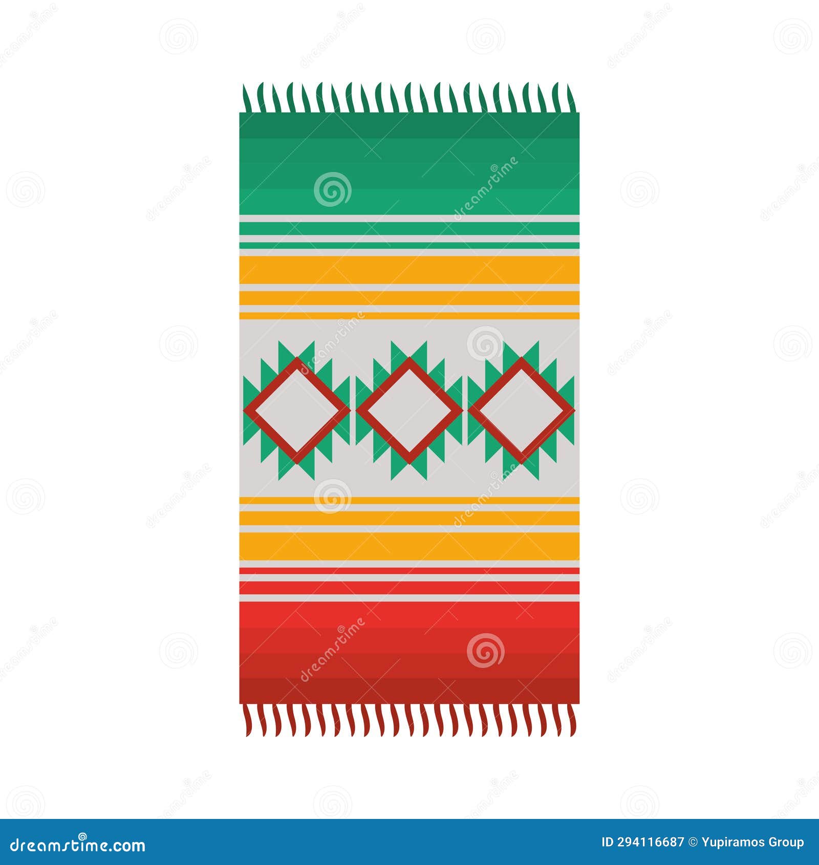 Mexico Sarape Cloth Colored Stock Vector - Illustration of fashion ...