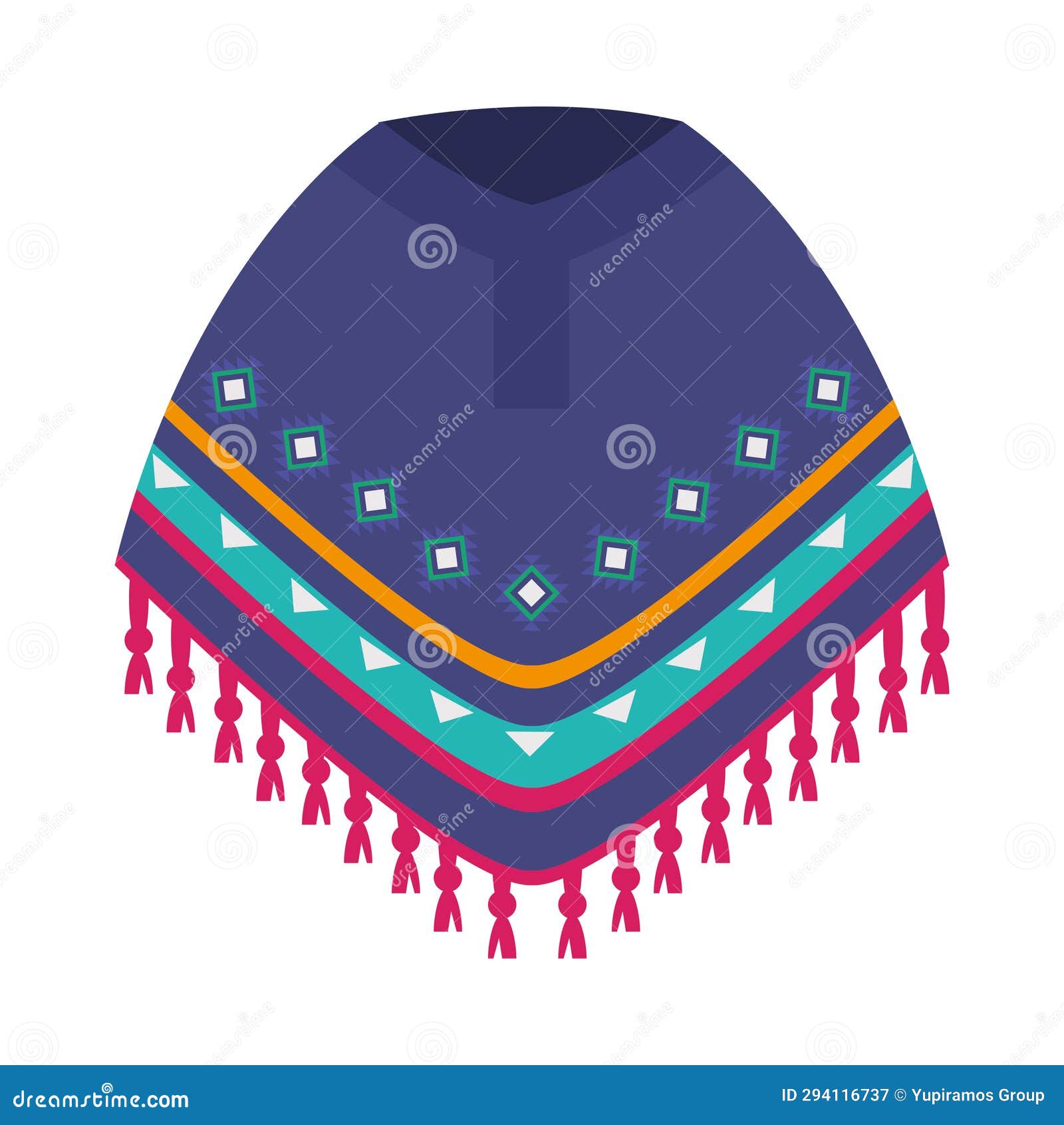 Mexico sarape poncho stock vector. Illustration of pattern - 294116737